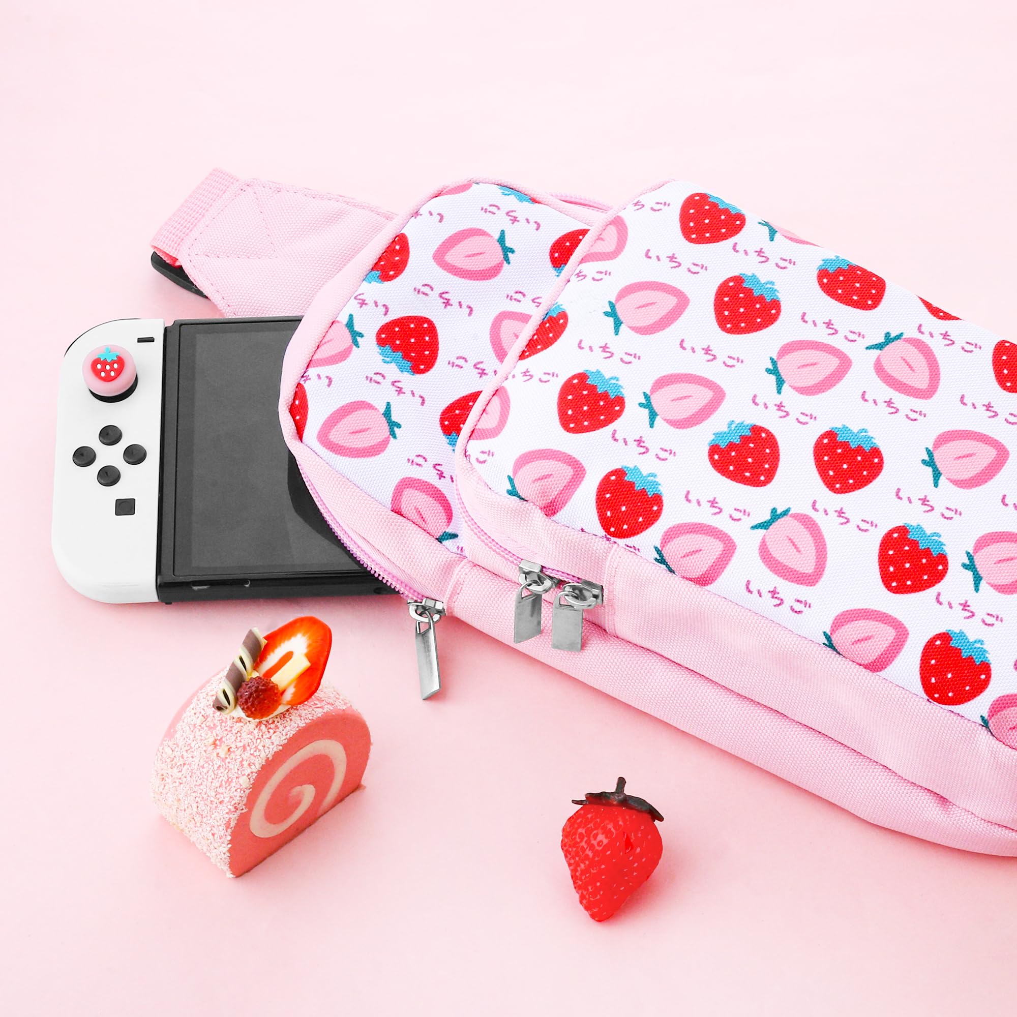 Snapklik.com : HYPERCASE Pink Strawberry Carrying Travel Bag For ...