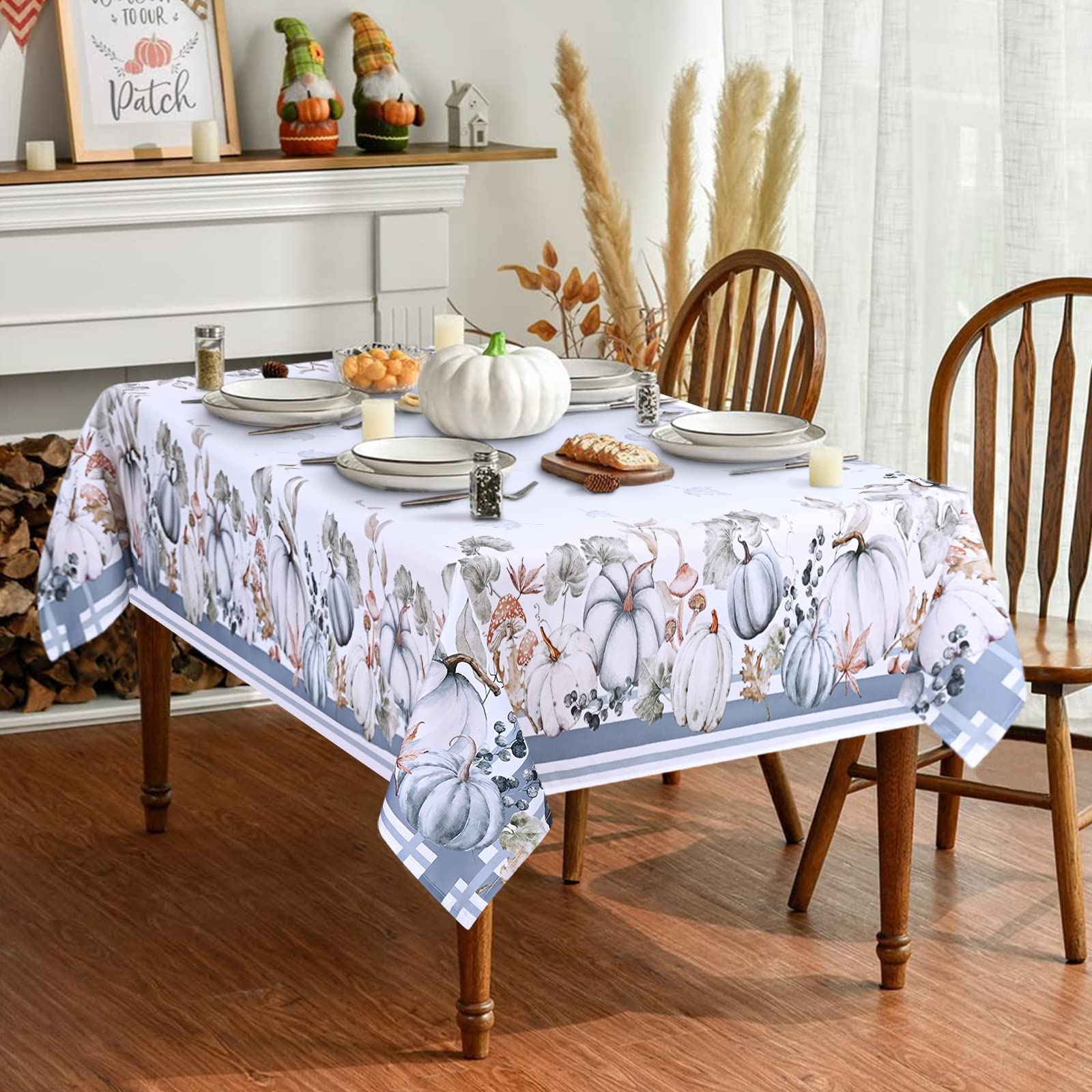 VERTKREA Thanksgiving Table Cloth,Fall Autumn Watercolor Pumpkins ...