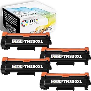 Amazon.com: TG Imaging TN830 (4-Pack) Replacement for TN830XL Toner ...