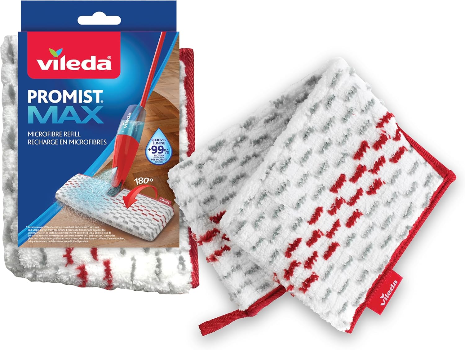 Vileda Genuine ProMist MAX Microfibre Mop Head (1 Pack) | Dual Sided ...