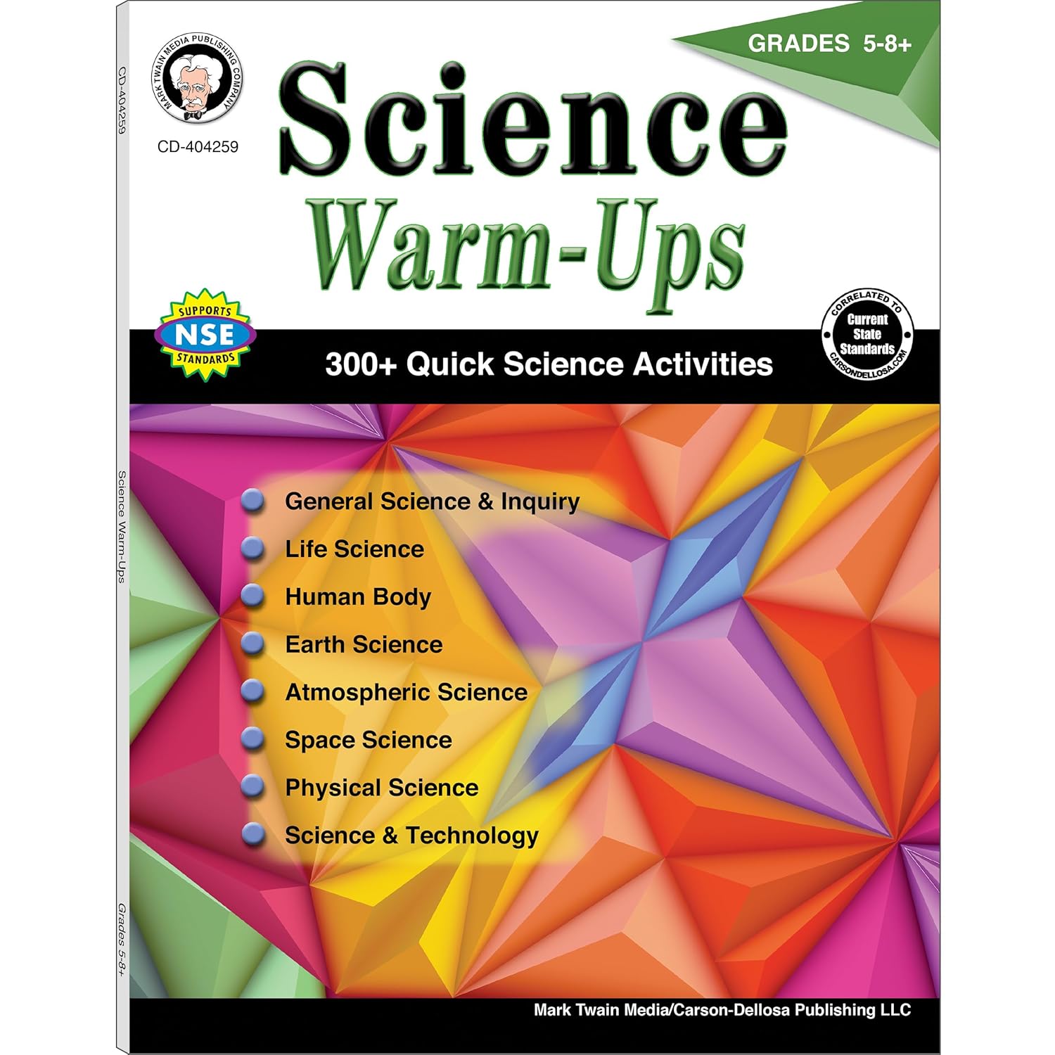 Mark Twain Science Warm-Ups Activity Book, Workbook for Grades 5 and Up ...