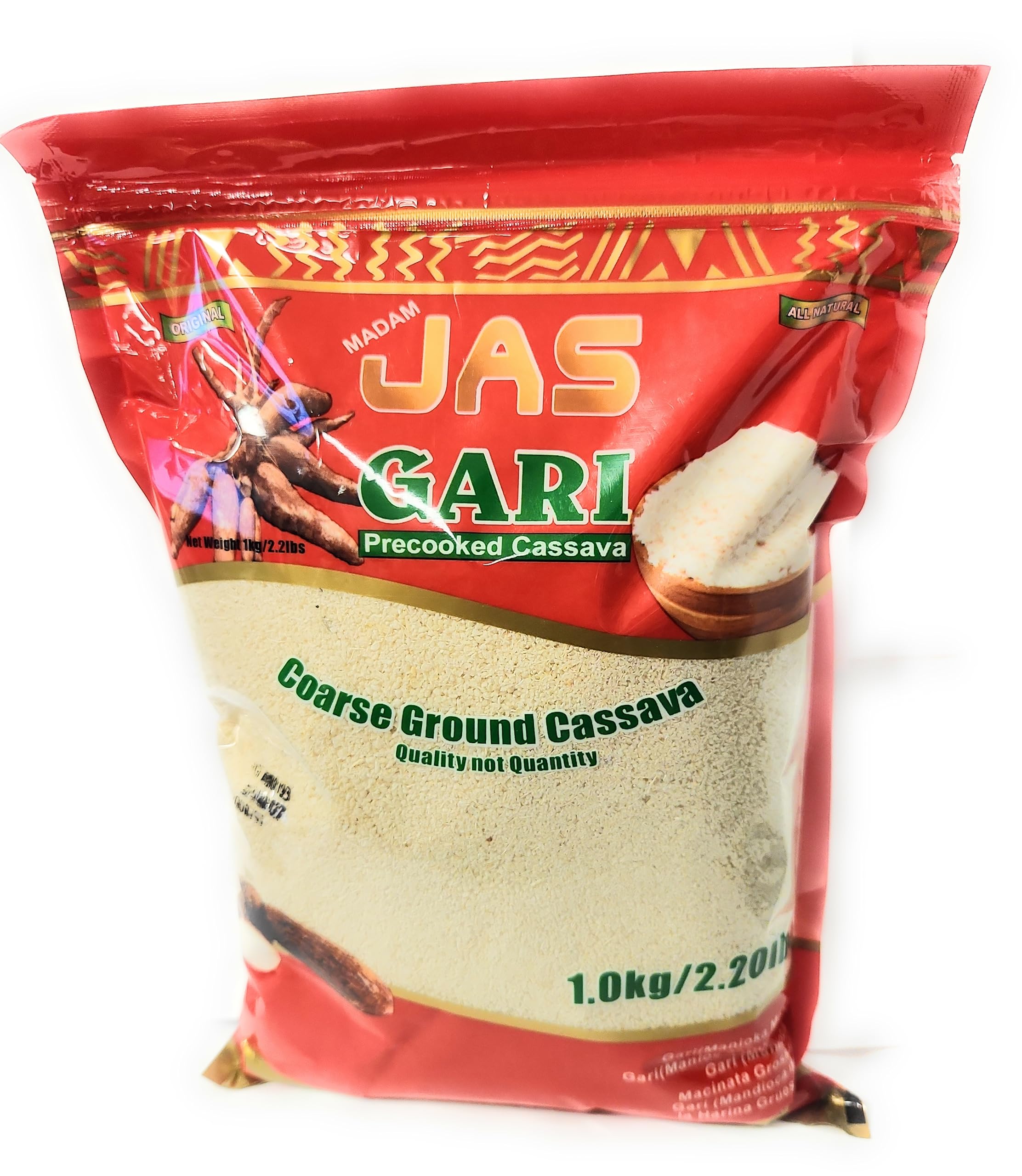 Amazon.com : Jas Cassava Grains (White Gari) 1kg/ 2.2lbs : Grocery ...