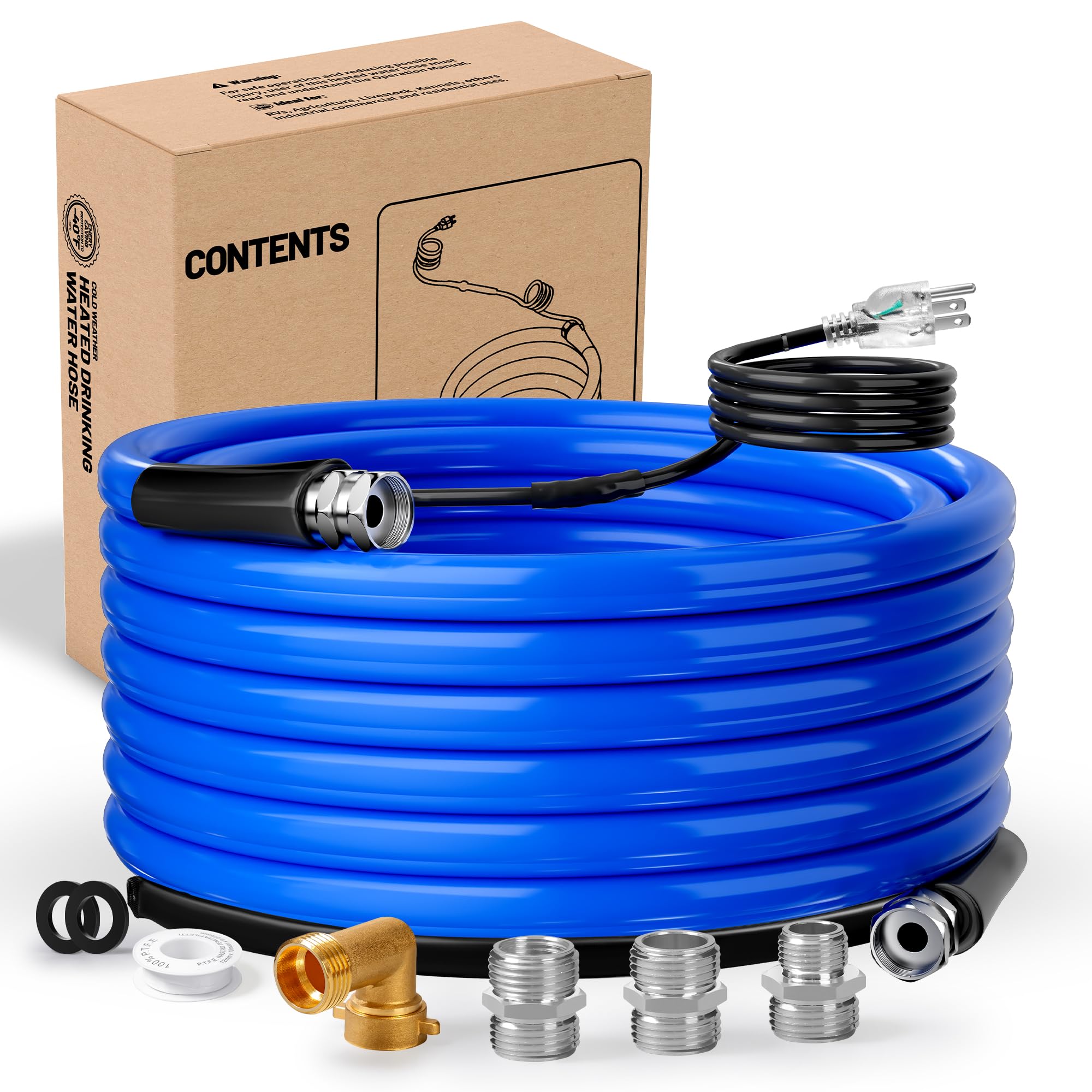 Amazon.com: YISINIUTUO 30FT,50FT,Heated Water Hose for RV,-45 ...