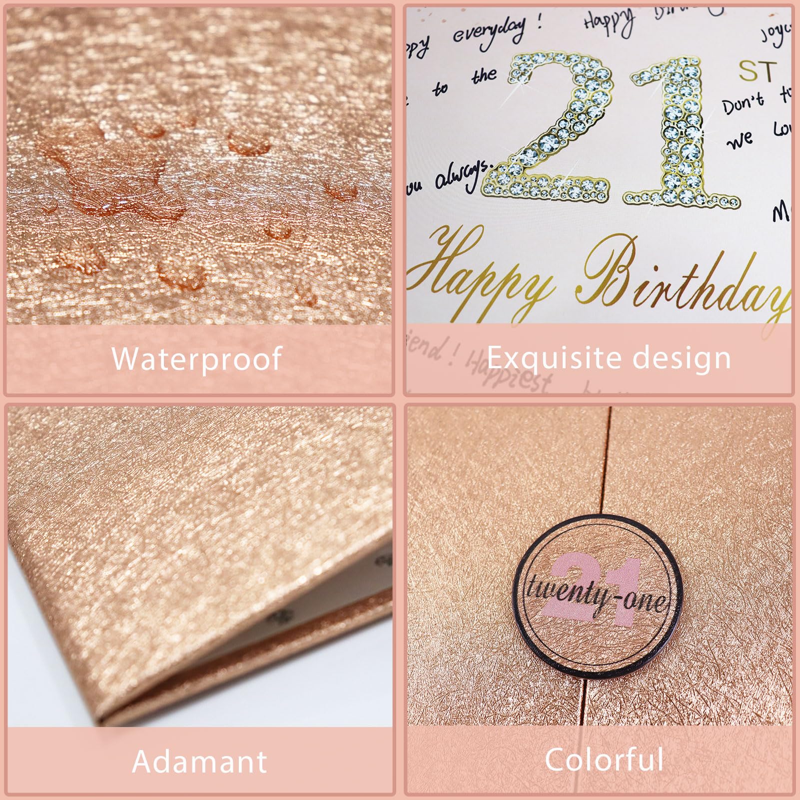 Snapklik.com : Rose Gold 21st Birthday Decorations, Creative 21st ...