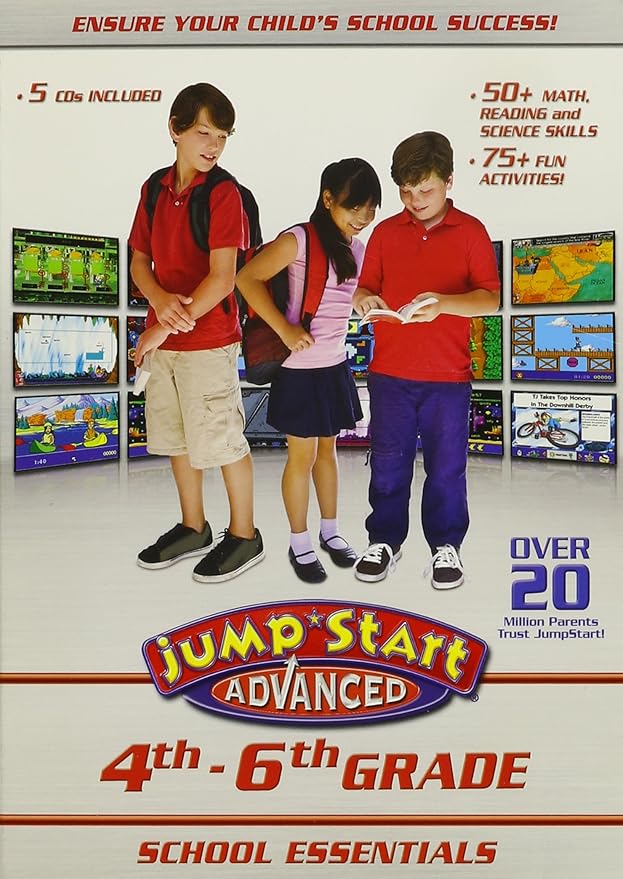 Amazon.com: JumpStart Advanced 4th-6th Grade School Essentials, v. 2.0 ...
