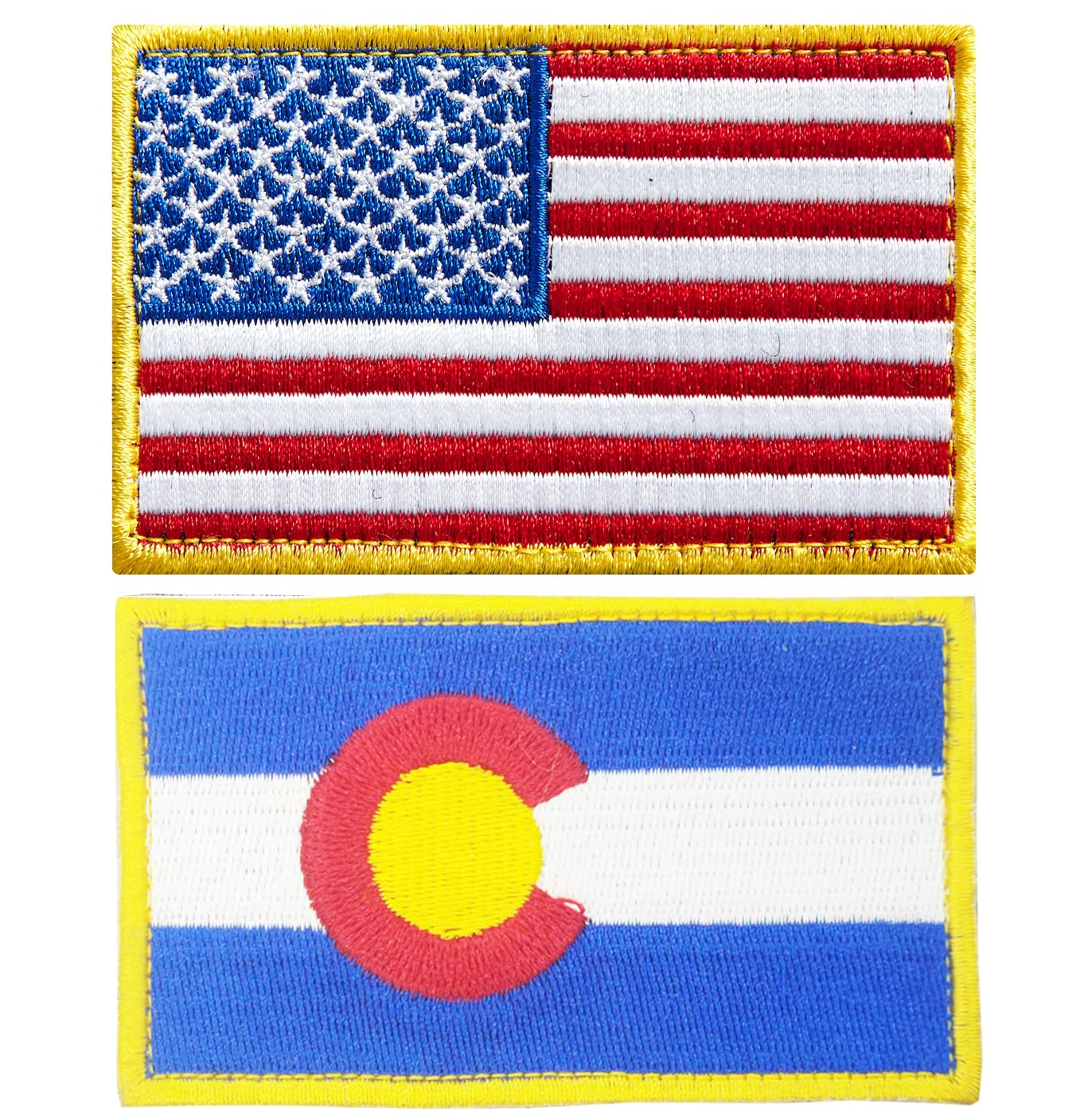 Amazon.com: stidsds 2 Pack American US Colorado Flag Patch USA Colorado ...