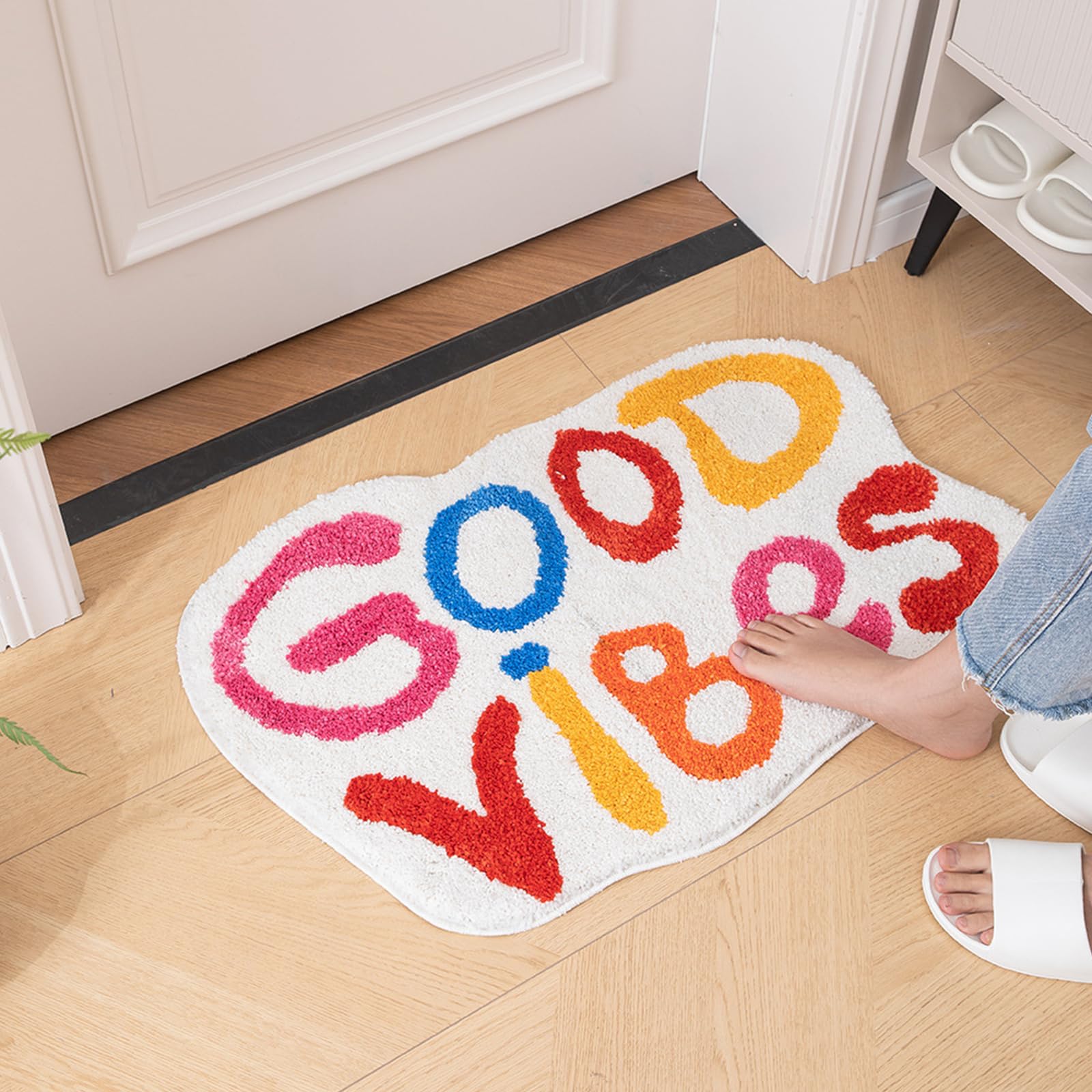 Amazon.com: Bazasa Good Vibes Bathroom Rugs 29.5" x 19.6" Funny Bath ...