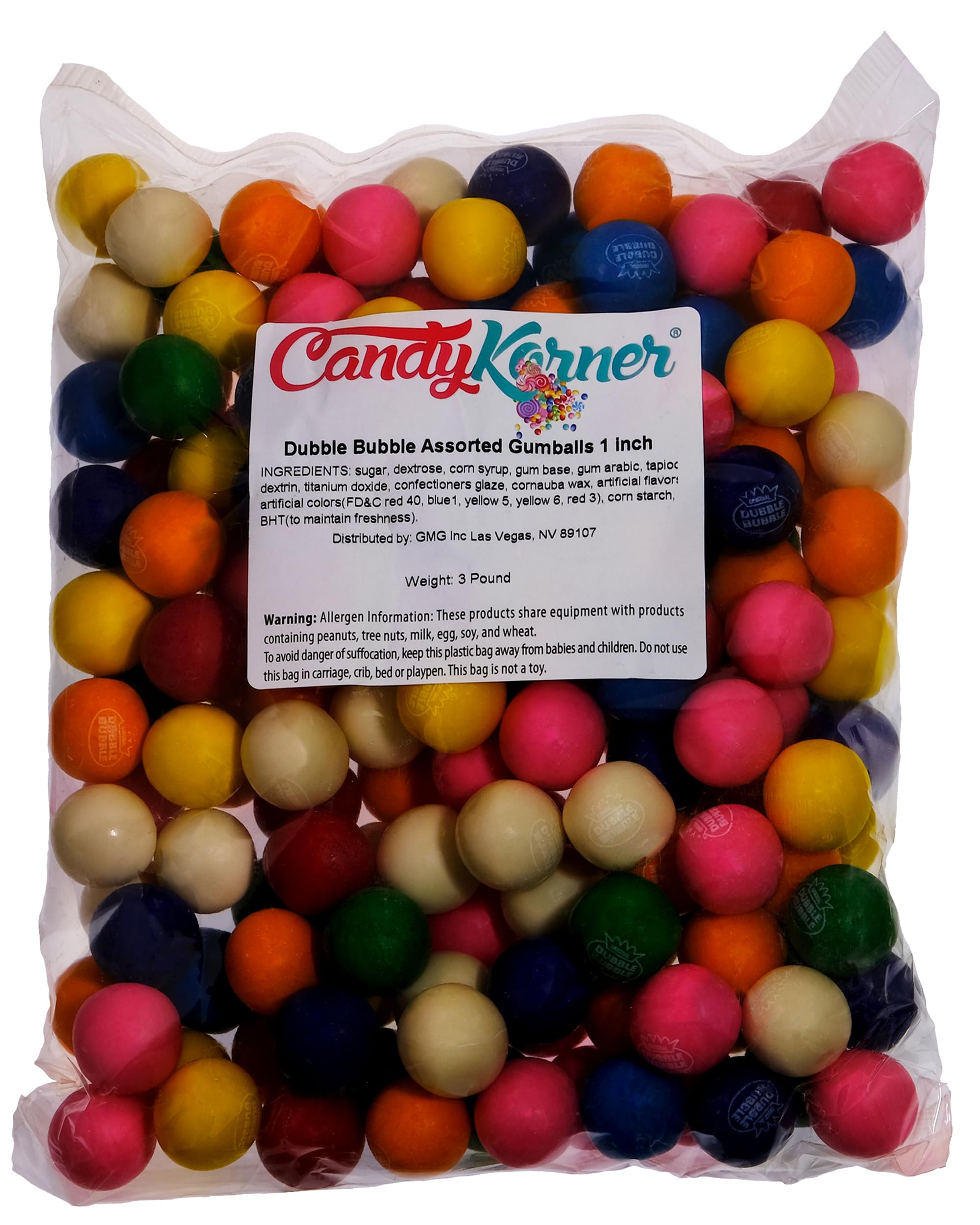 Amazon.com : Gumballs - Assorted Gum Balls Flavors and Colors - 1 Inch ...