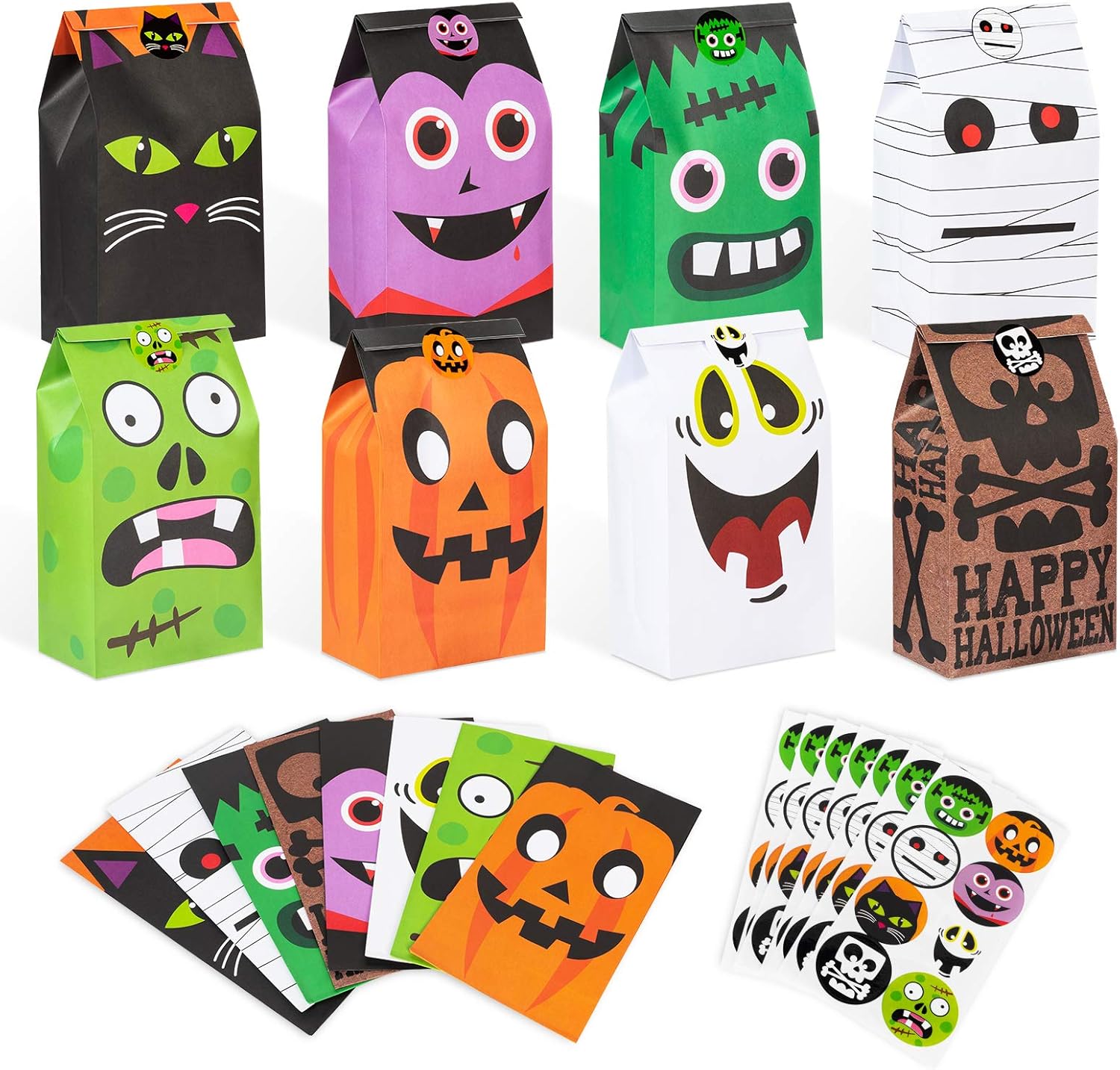 Decorlife 40 PCS Halloween Treat Bags 8 Style Paper Treat Bags For decorlife-40-pcs-halloween-treat-bags-8-style-paper-treat-bags-for
