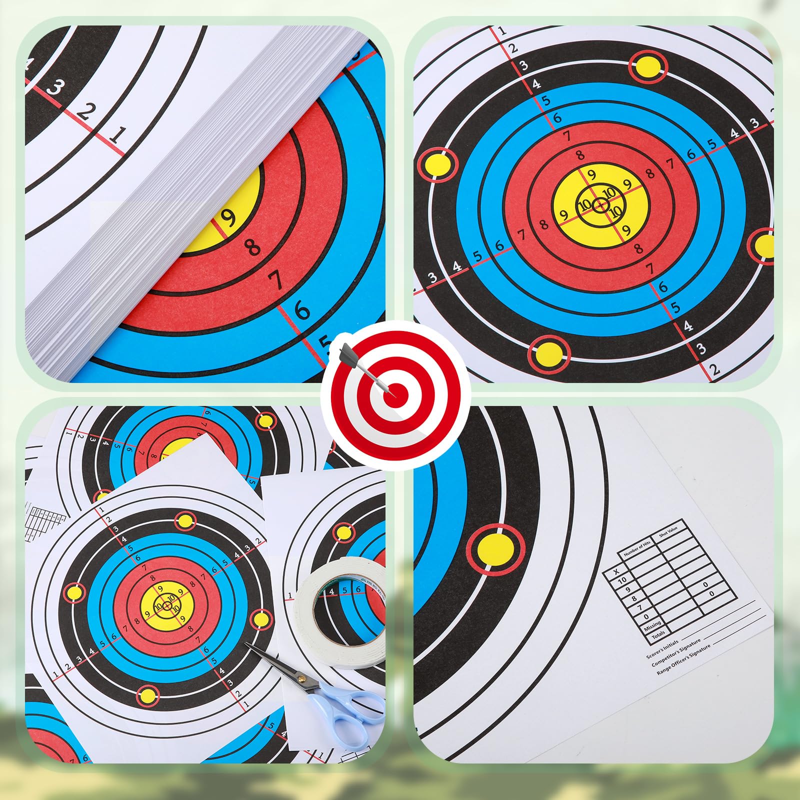 Snapklik.com : Fainne 200 Sheets Paper Targets For Shooting 12 X 12 ...