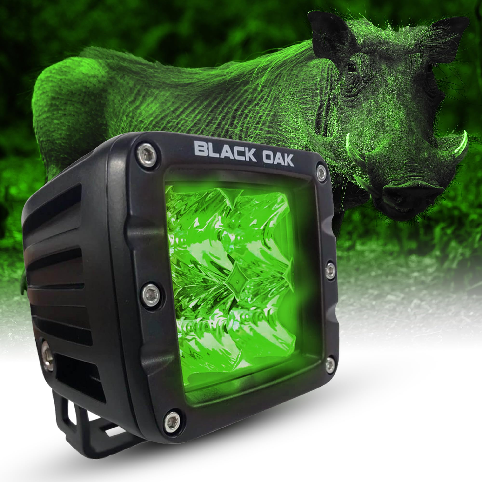 Amazon.com: Black Oak LED Green LED Hog Hunting Light, 2-Inch POD Light ...