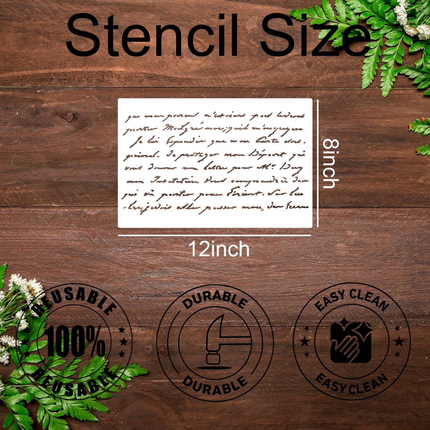 Snapklik.com : French Writing Stencils For Painting Script Stencils ...