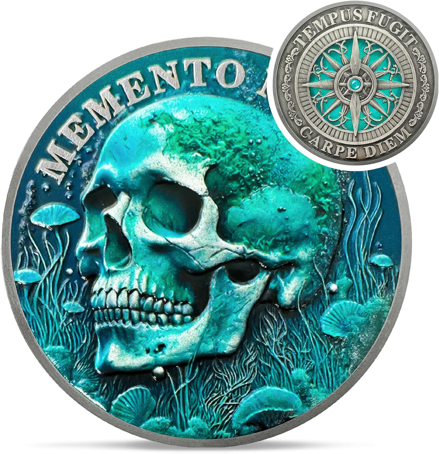 Amazon.com : Nature Power Memento Mori Coin - Novelty Tempus Fugit ...