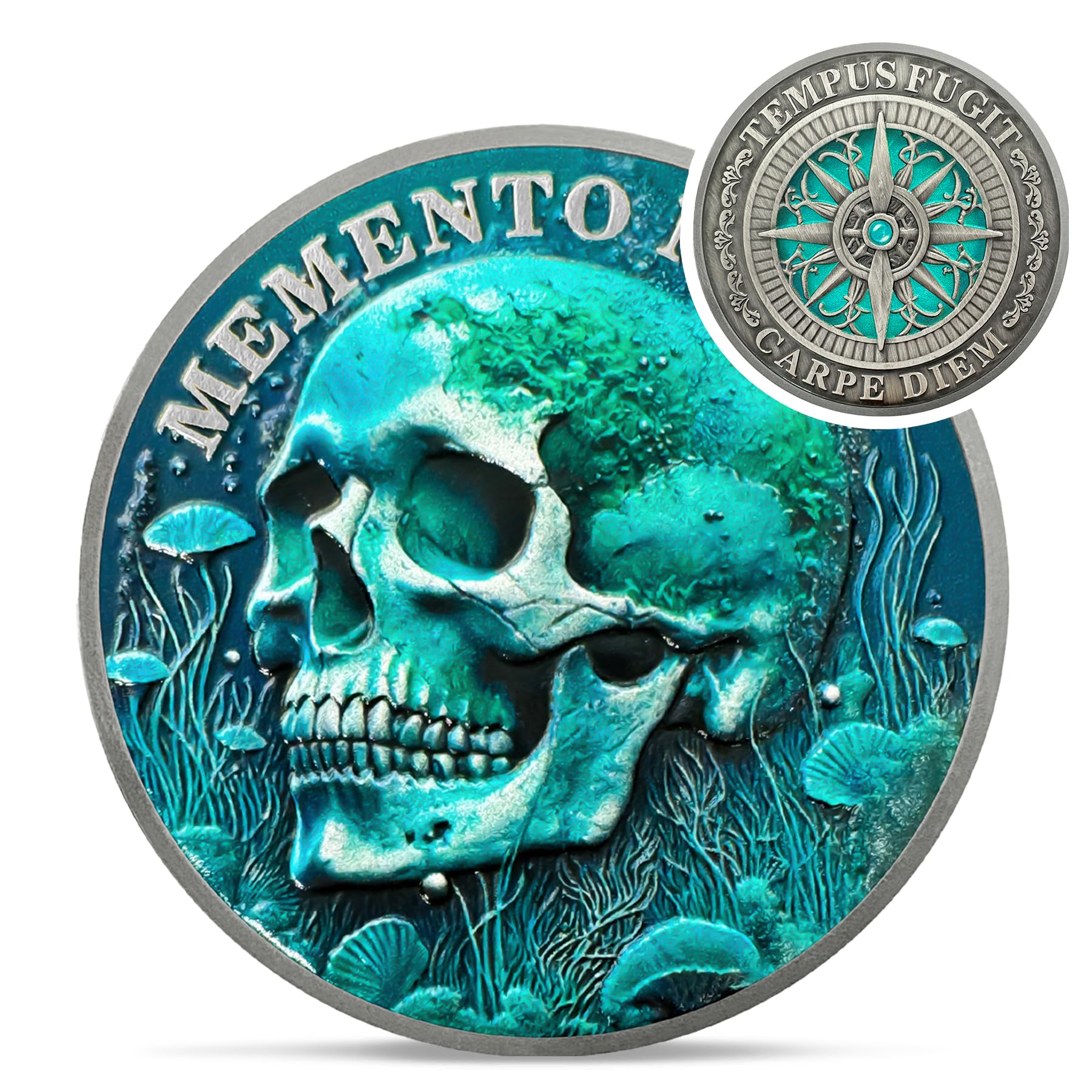 Amazon.com : Nature Power Memento Mori Coin - Novelty Tempus Fugit ...