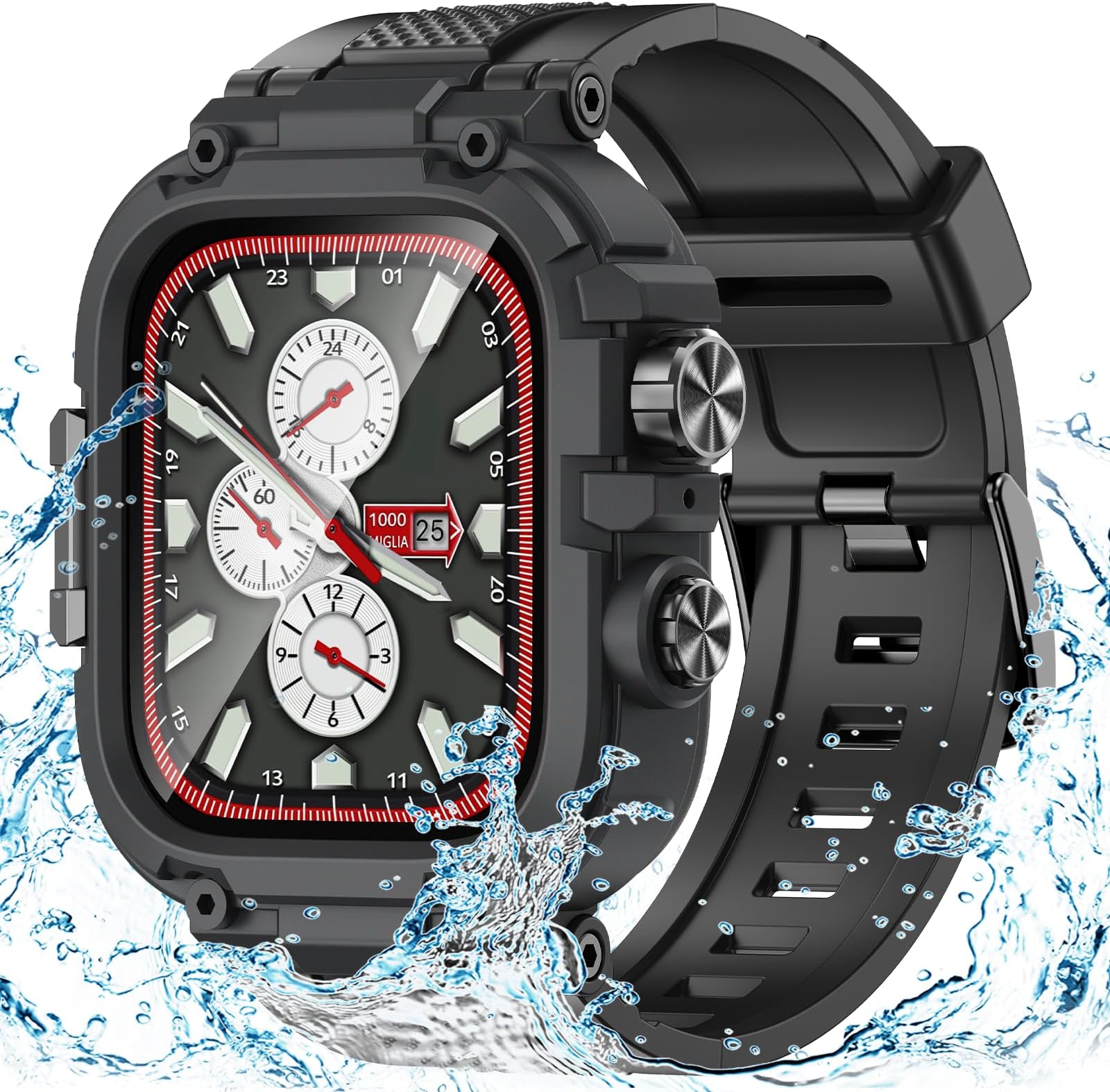 Amazon.com: ULTIMAL Rugged Case with Band for Apple Watch 44mm ...