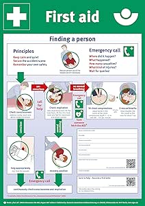 First Aid Poster / First Aid Poster in English - Folded - DIN A2 ...