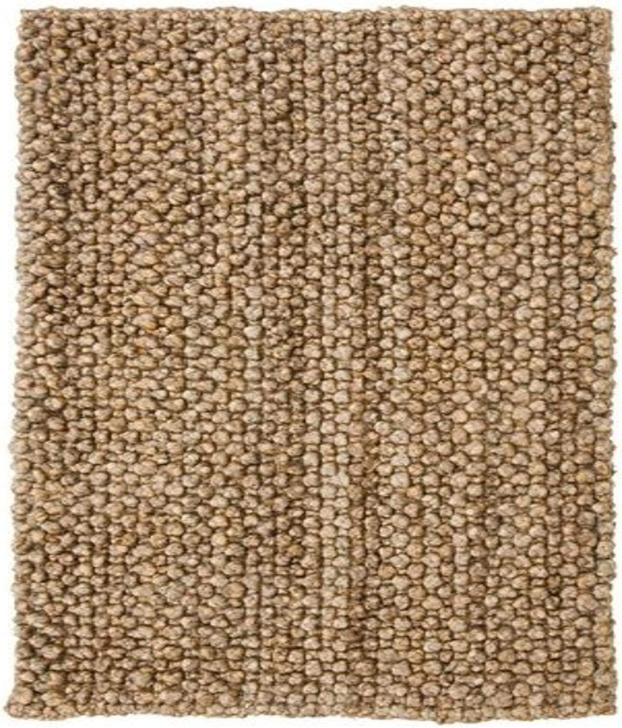 Amazon.com: Knobby Loop Natural Braided Handspun Jute Rug 2' X 3 ...