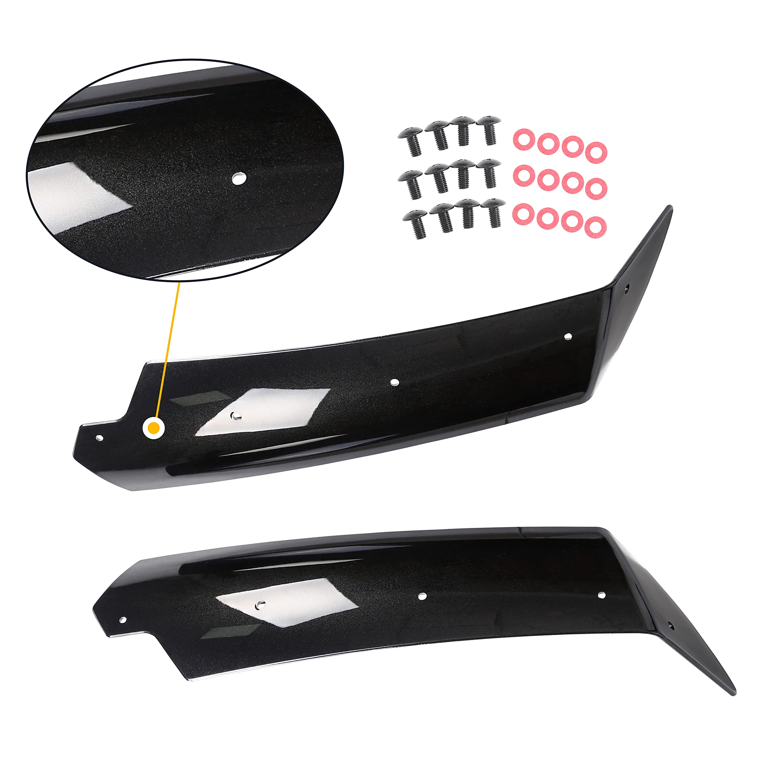 KUAFU Rear Side Spoiler Winglets Compatible with 2015-2019 Chevrolet C7 ...