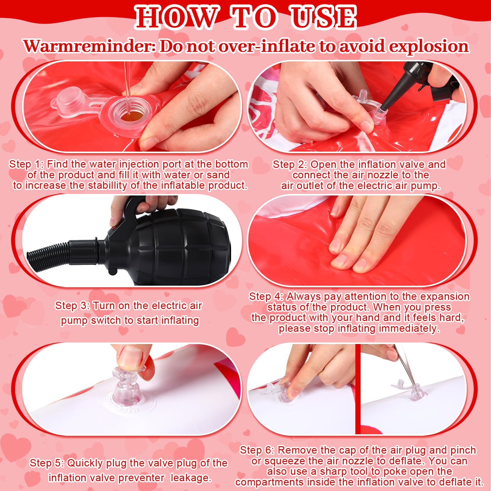 Snapklik.com : 2 Pcs Valentines Inflatable Limbo Game For Adults 59 ...