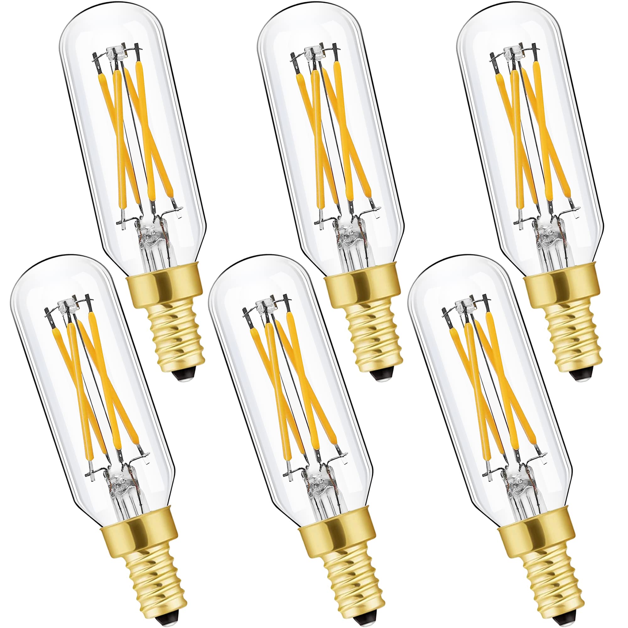 Dimmable T6 LED Bulbs, 4W E12 Edison Light Bulbs Soft White 3000K,500lm ...
