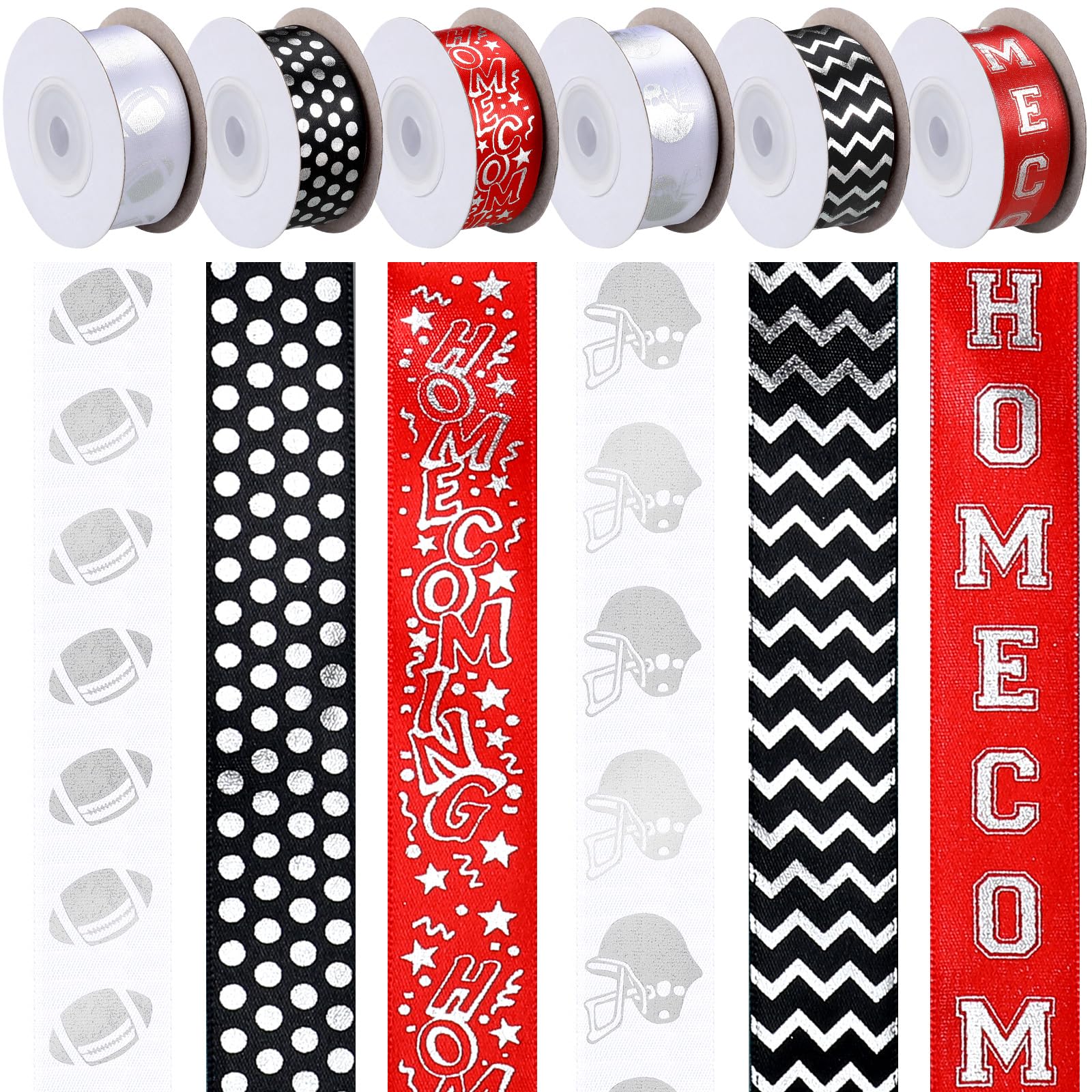 Snapklik.com : 60 Yard Red And Black Homecoming Mum Ribbon, 7/8" Wide ...
