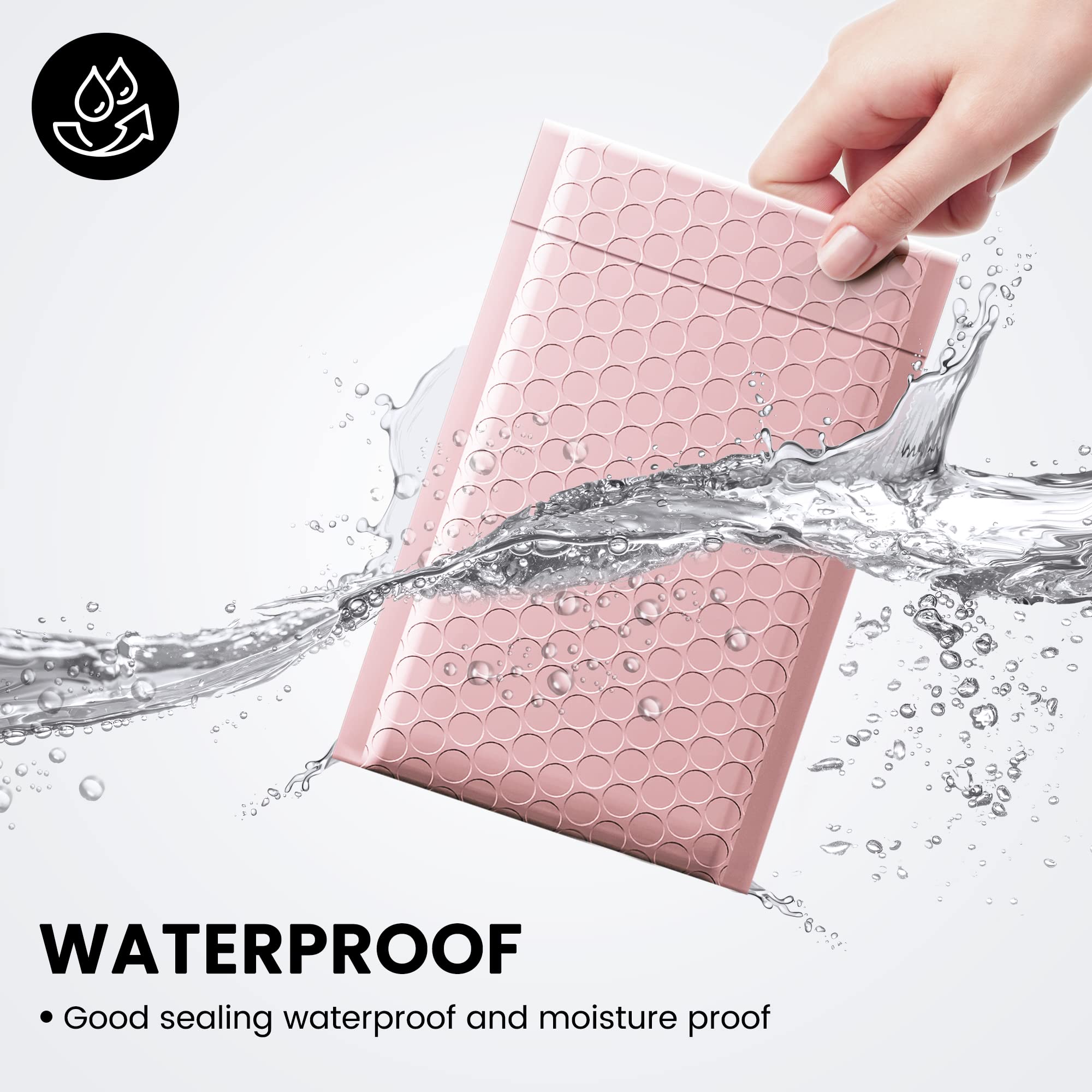 Snapklik.com : Small Bubble Mailers 4x8" 100 Pack Light Pink Bubble ...