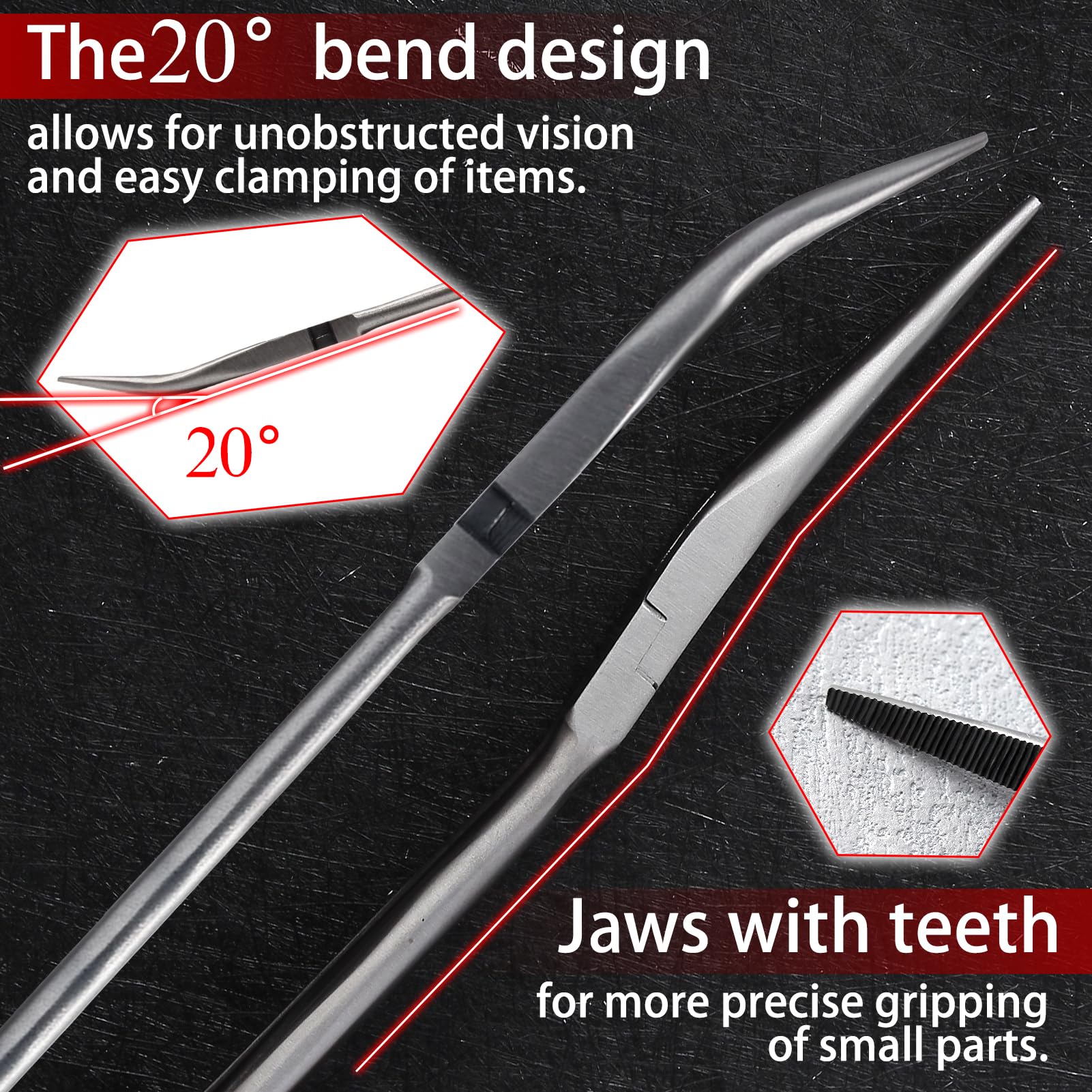 Extra Long Pliers SPEEDWOX 16-Inch Needle Nose Pliers - 45 Degree Extra ...