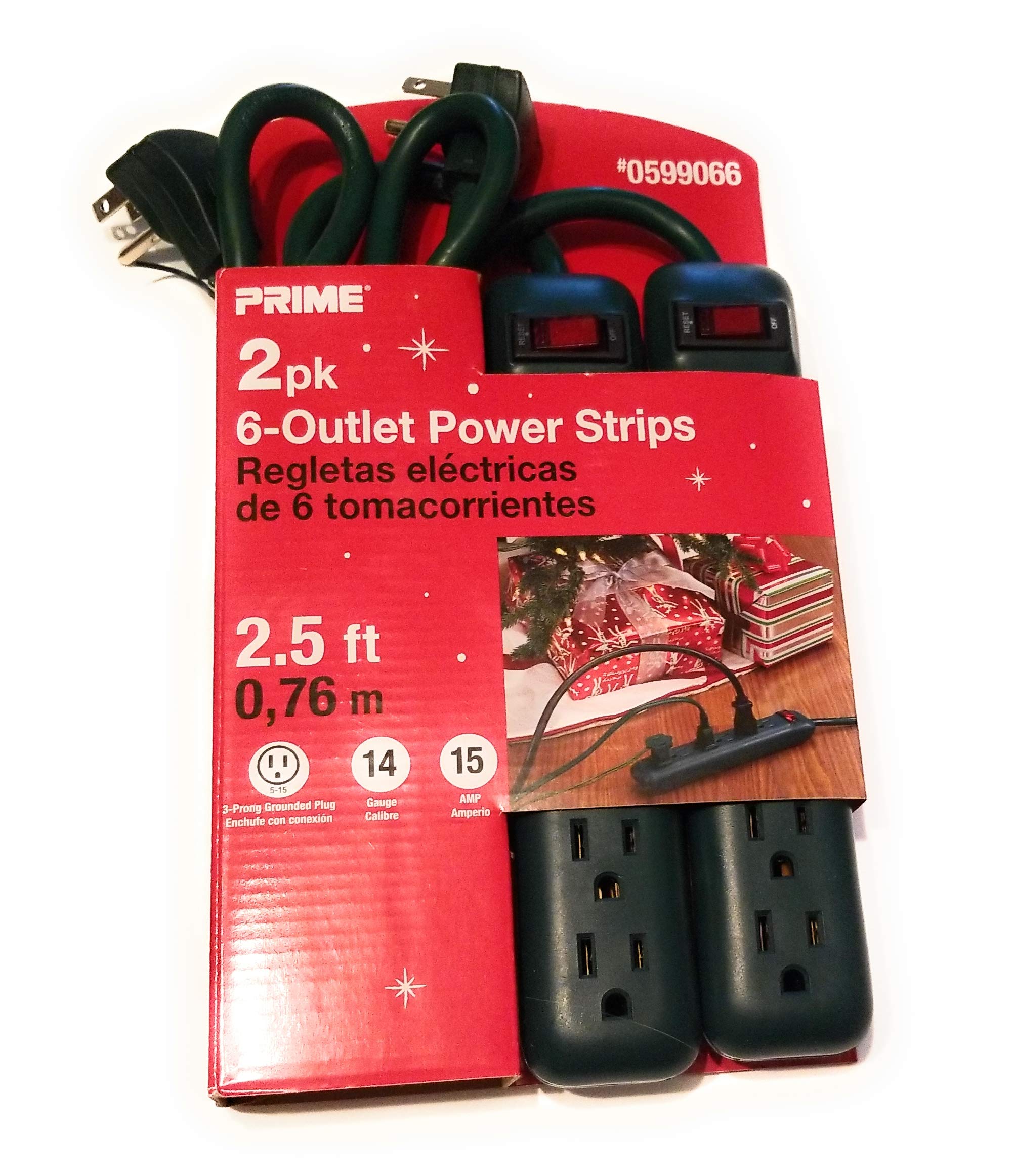 Amazon.com: PRIME 6-Outlet Power Strip with Built-in Circuit Breaker ...