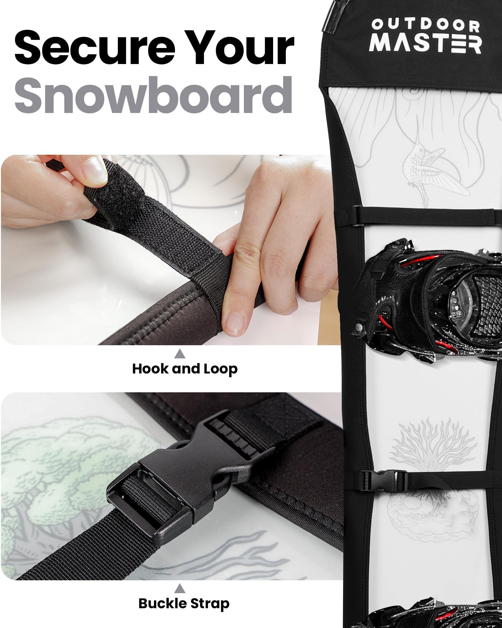 Snapklik.com : OutdoorMaster Update Snowboard Sleeve Soft Cover Case