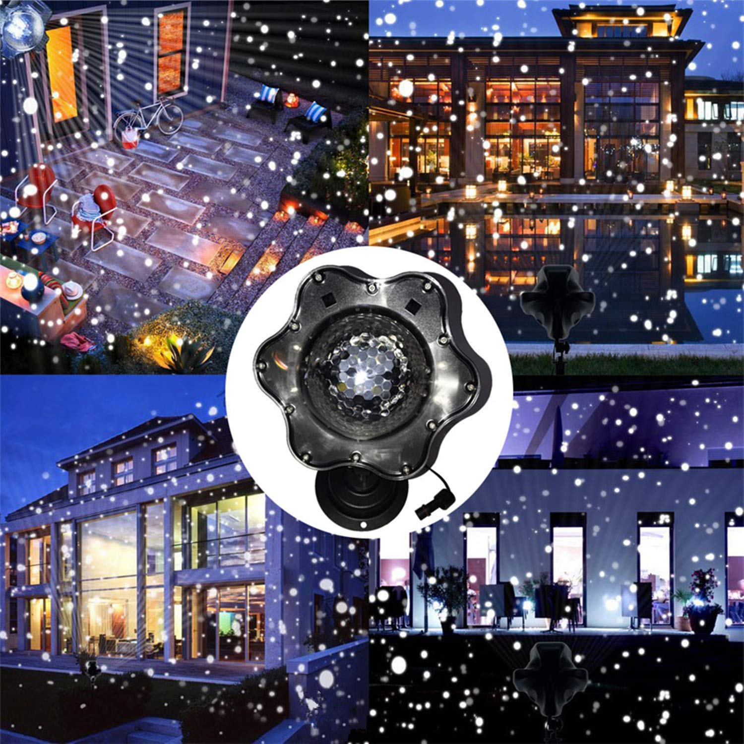 Snow Flurry Projection Lights LightShow Blue/White Christmas