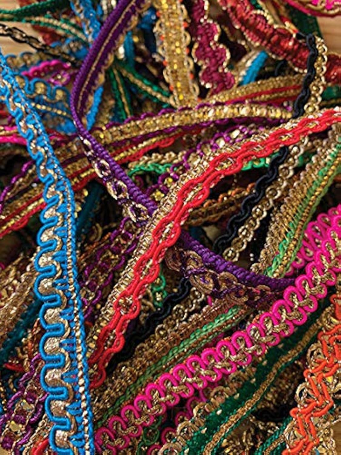 Colourful Assorted Decorative Braids (Pack of 20 x 1m Braids) for ...