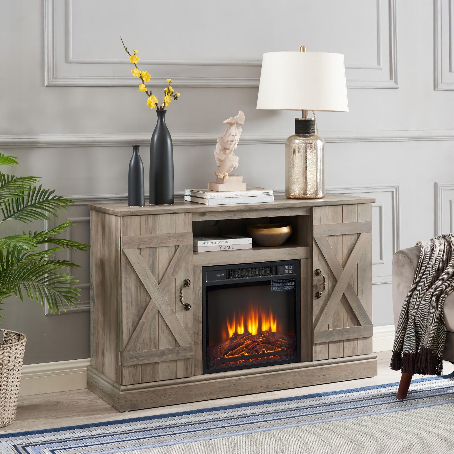 Snapklik.com : Avger Fireplace TV Stand
