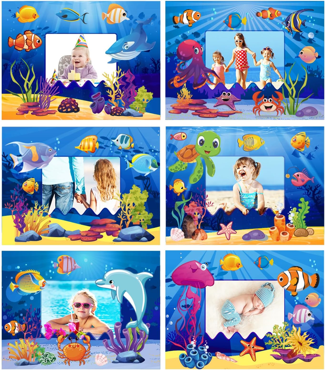 Amazon.com: Whaline 30Pcs Under the Sea Picture Frames Craft Kit with ...