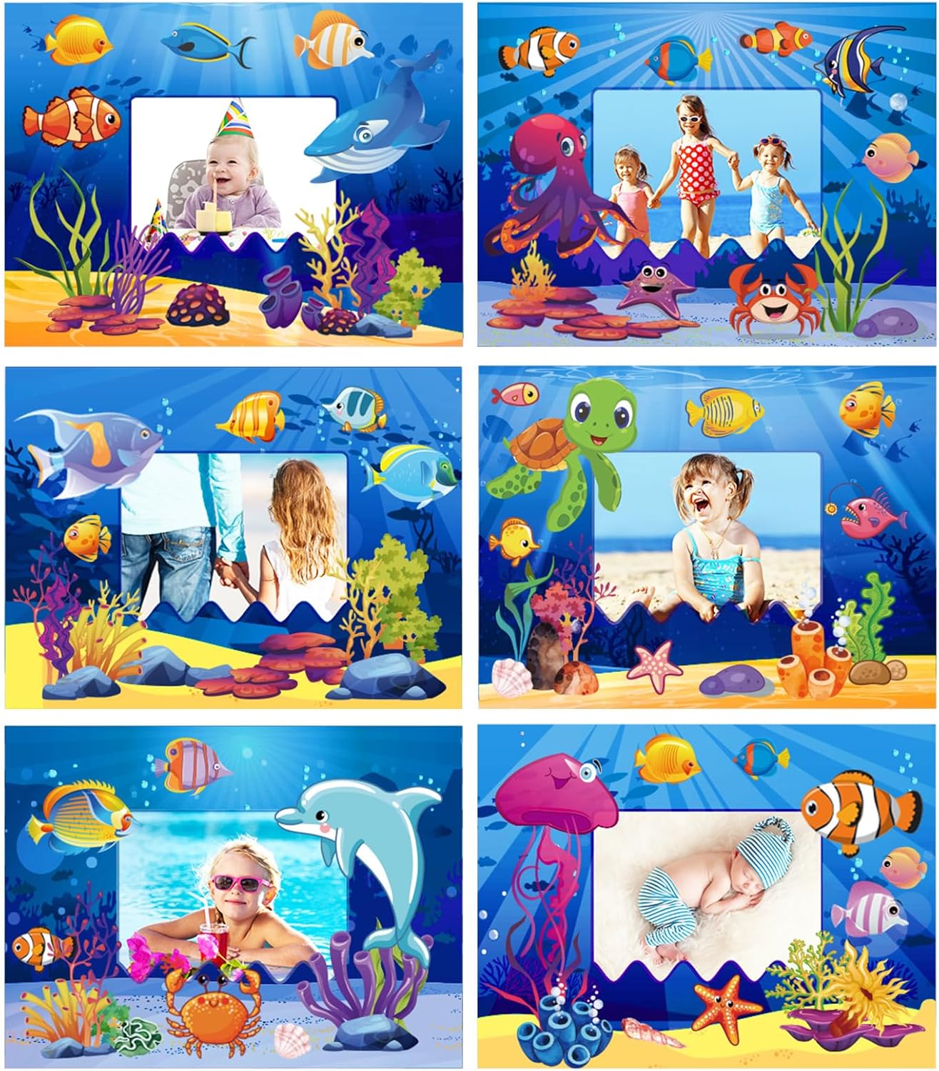 Amazon.com: Whaline 30Pcs Under the Sea Picture Frames Craft Kit with ...