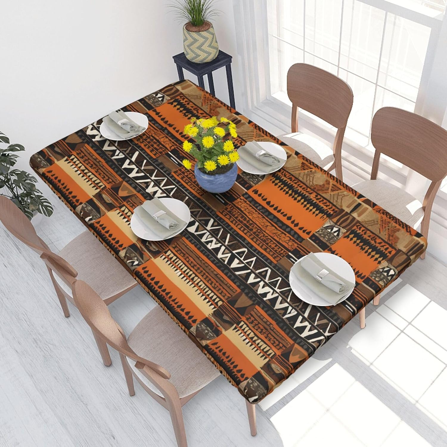 Amazon.com: VGFJHNDF African Mud Cloth Tribal Print Tablecloth with ...