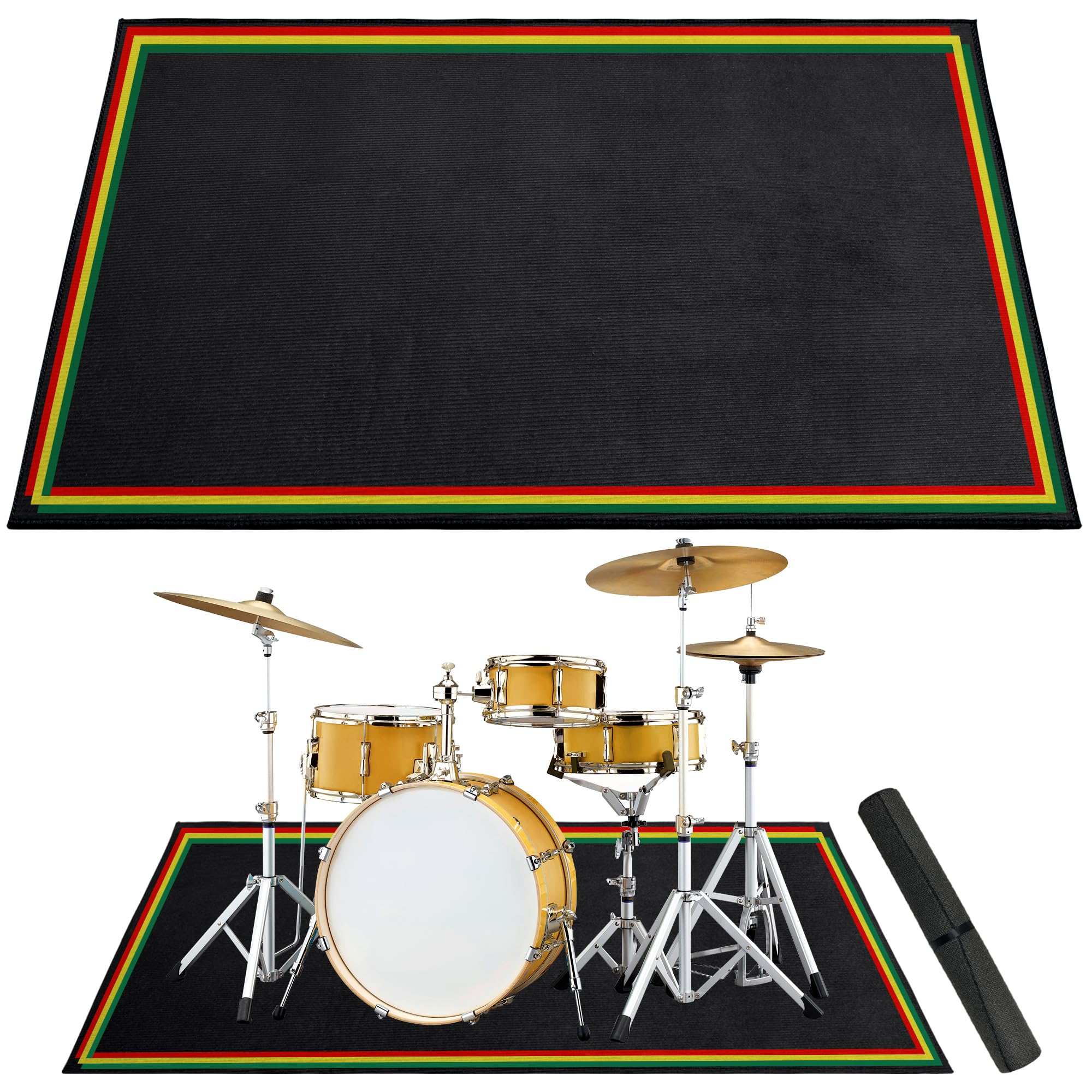 Amazon.com: 4 x 6 Ft Drum Rug, Colorful Drum Mat Non-Slip for Indoor ...
