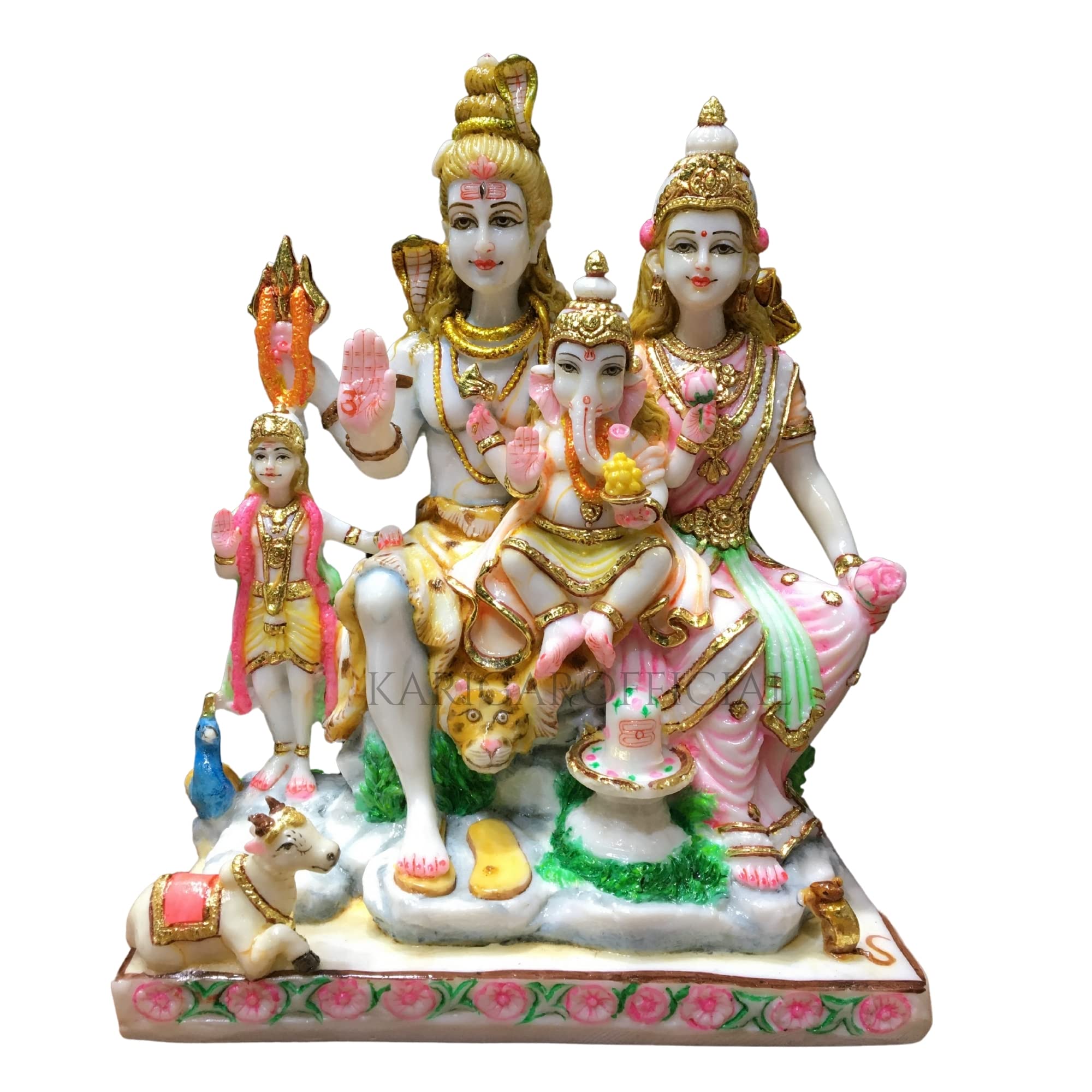 Buy Shiva Parvati Ganesh Idol Shiv Parivar Murti Statue Sculpture Hindu ...