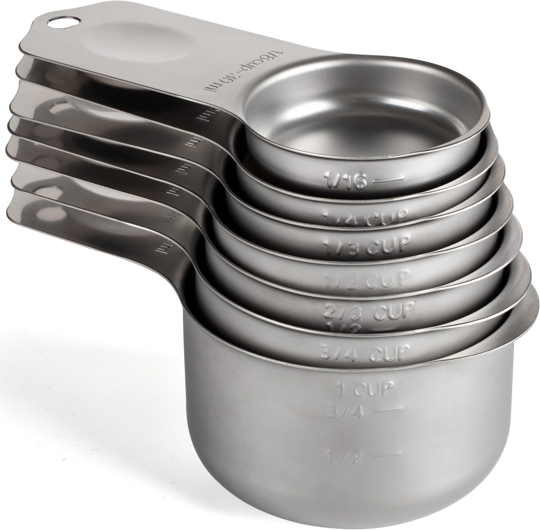 Amazon.com: Last Confection 7pc Stainless Steel Measuring Cup Set ...