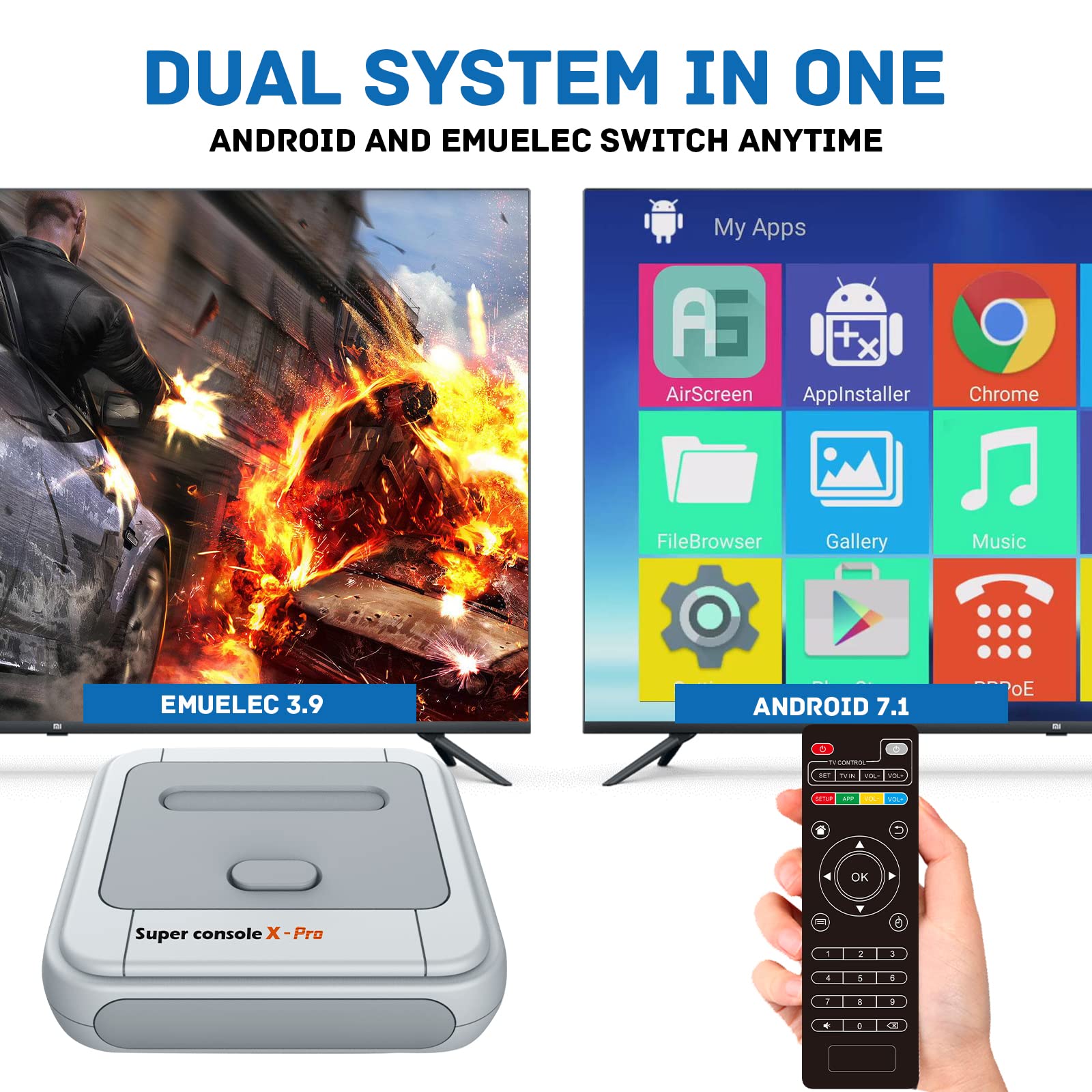 Snapklik.com : Kinhank Retro Game Console 256GB, Super Console X PRO ...