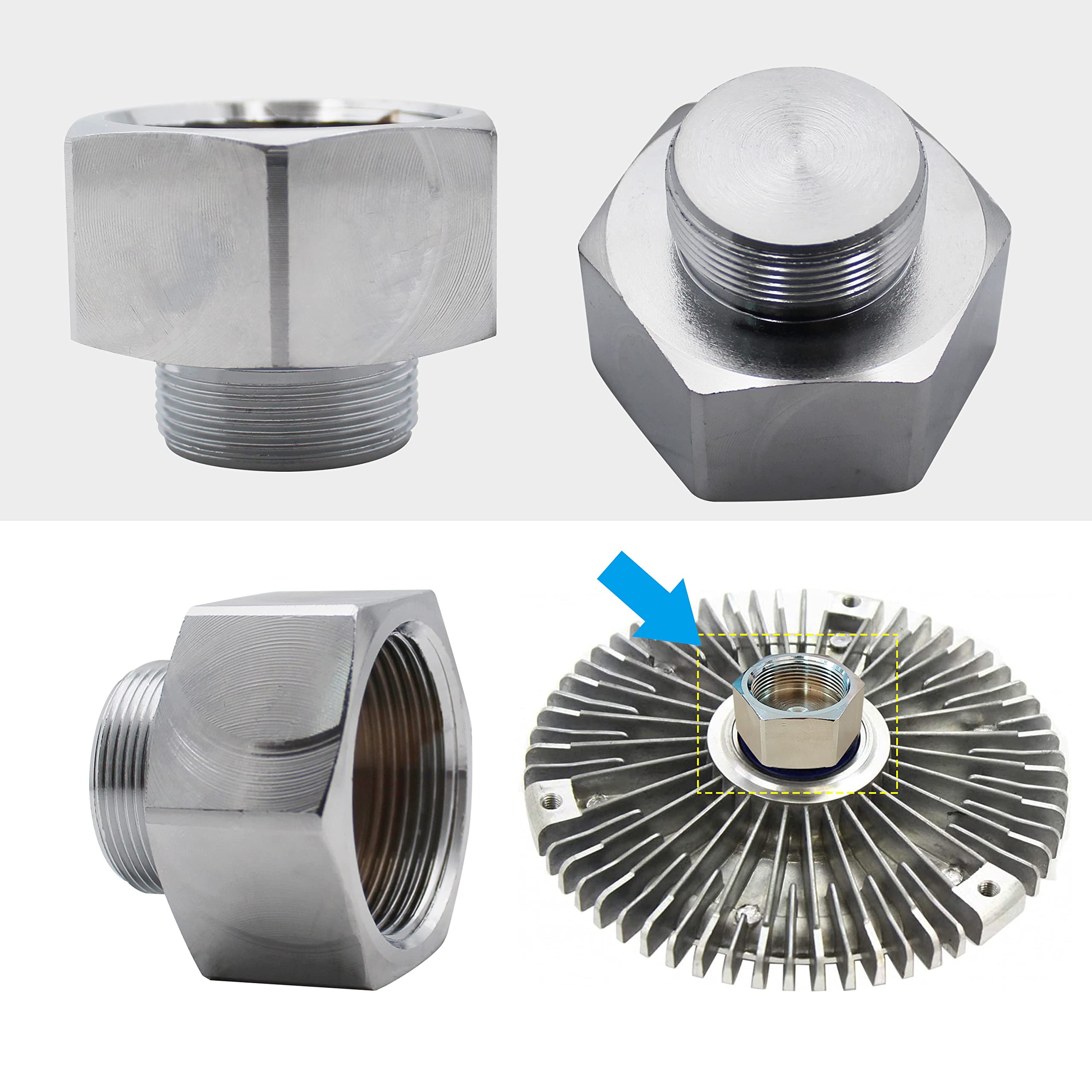 Snapklik.com : 60L - 73L Diesel Mechanical Fan Clutch Adapter Compatible