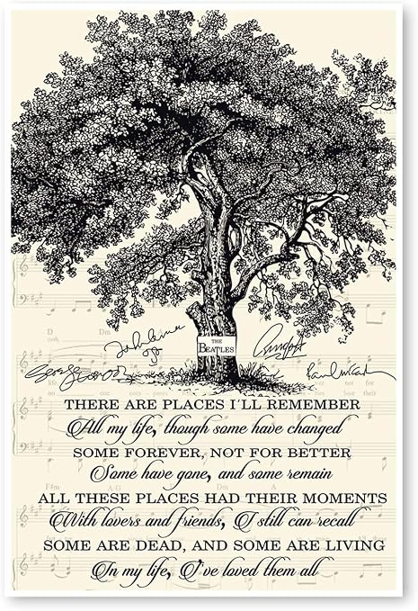 Amazon.com: DesDirect Store There are Places I’ll Remember Beatles ...