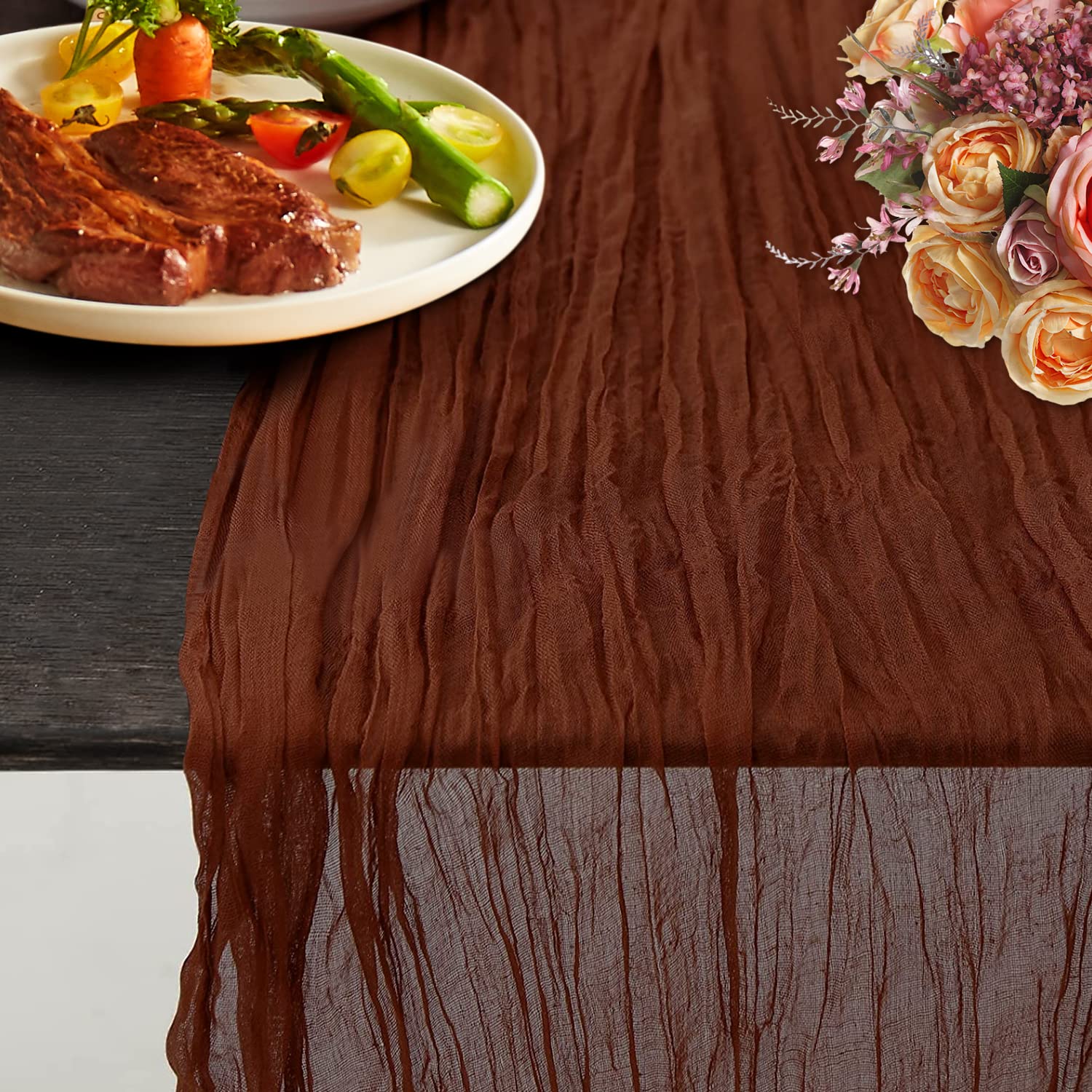 Nostheart Terracotta Cheesecloth Table Runner 13 3ft Rust Cheese Cloth ...