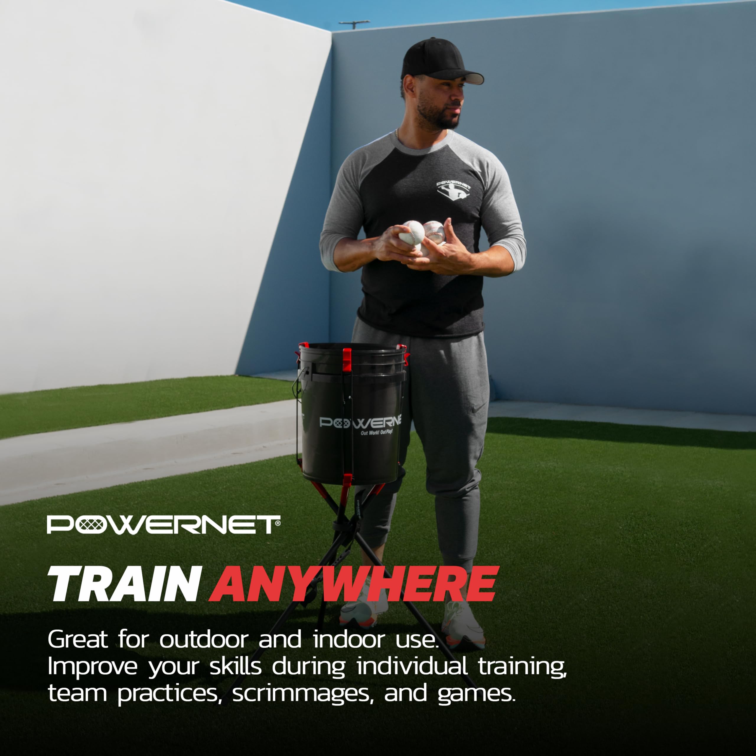 Snapklik.com : Baseball & Softball Ball Caddy, Universal Caddy Holds A ...