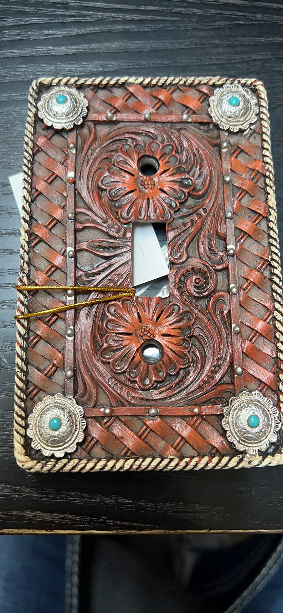 Western Tooled Leather Single Switch Plate - Amazon.com