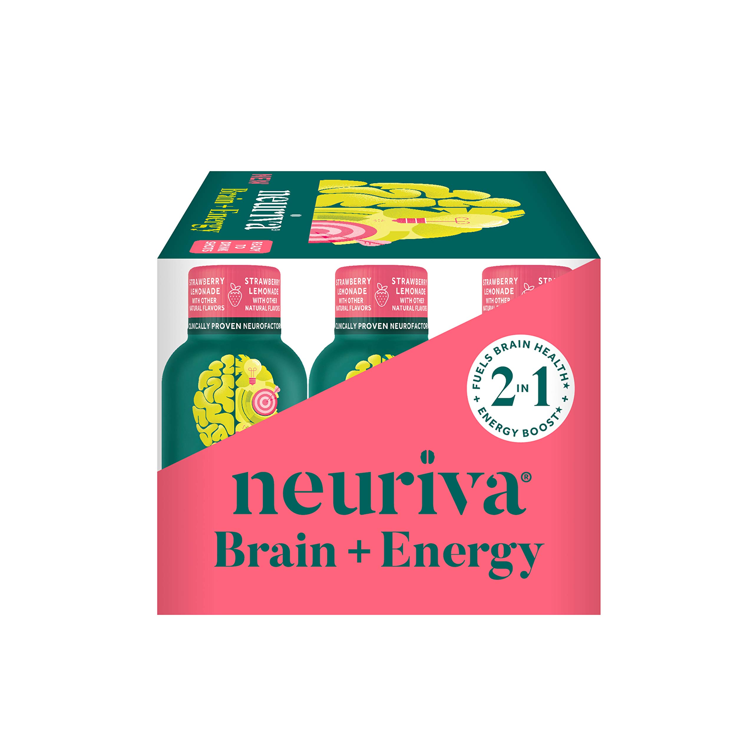 NEURIVA Brain + Energy Shots, Nootropic Brain Supplement for Focus ...