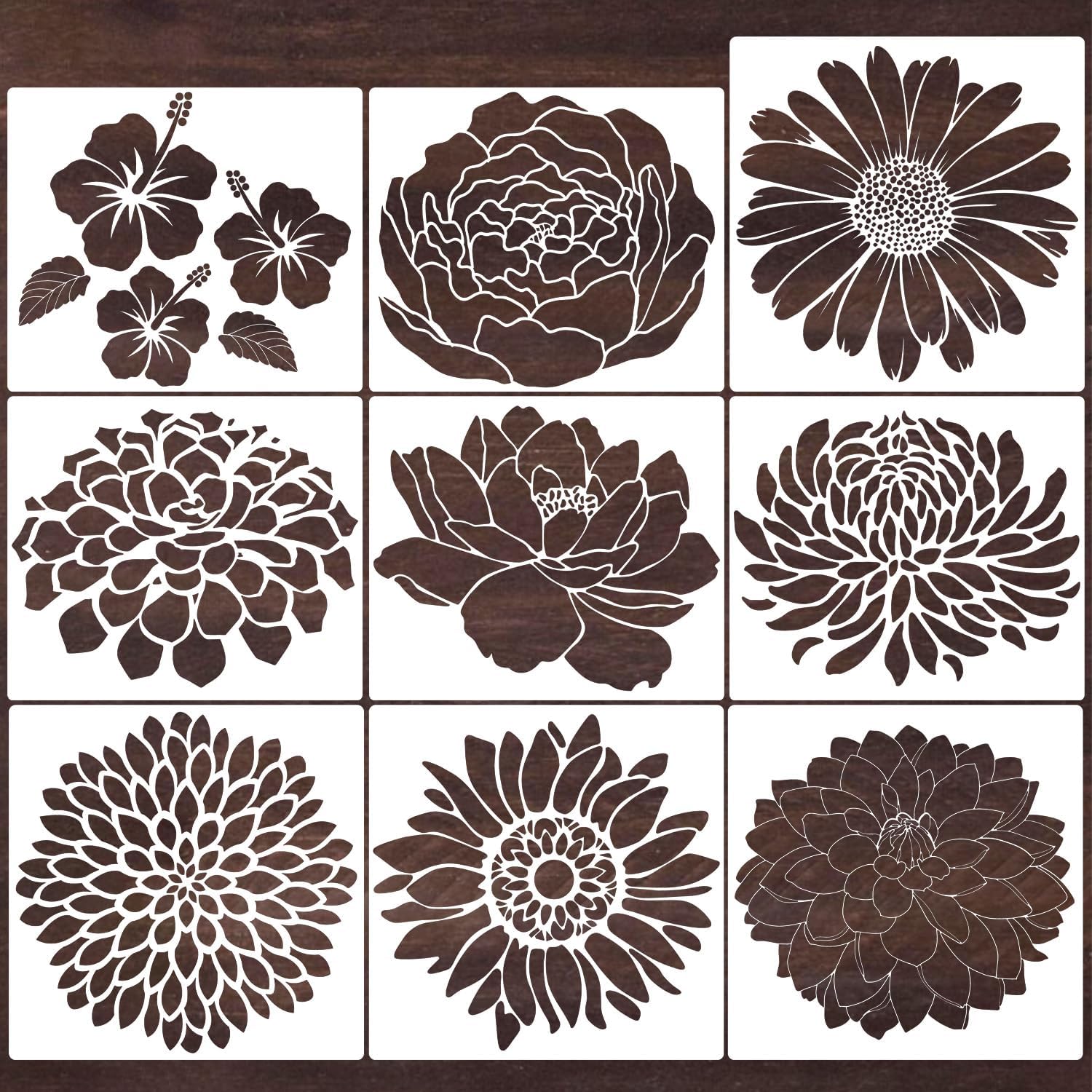Amazon.com: Flower Stencils for Painting 14inch Large Flower Stencil ...