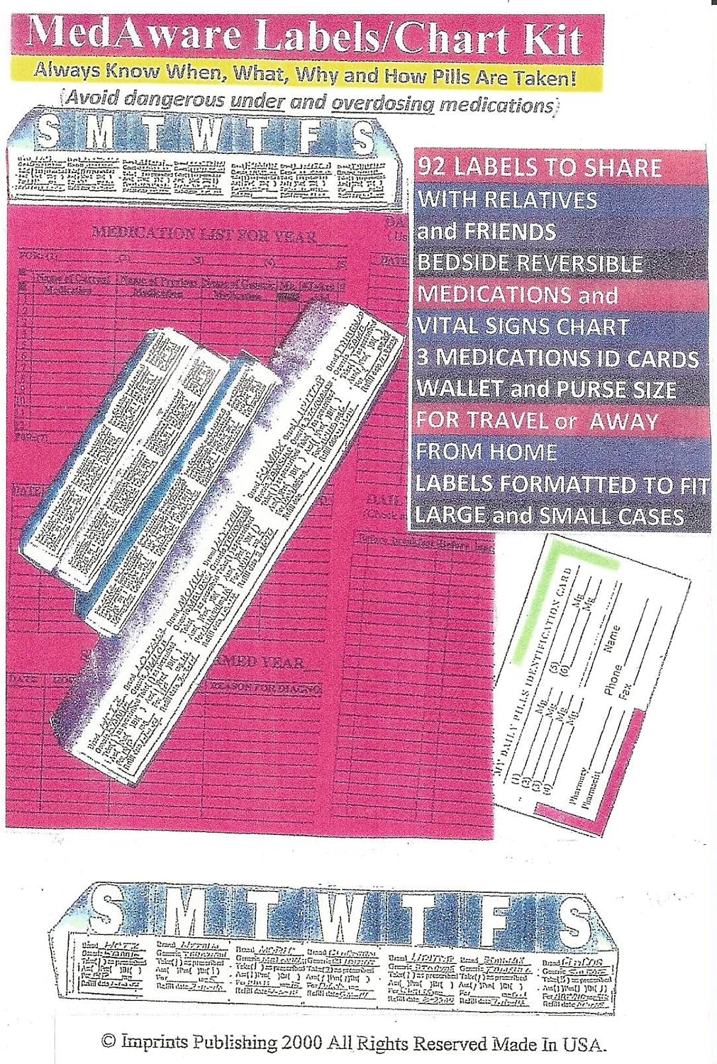 Amazon.com: Imprints Medaware Labels/Chart Kit : Health & Household