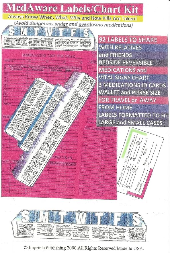 Amazon.com: Imprints Medaware Labels/Chart Kit : Health & Household