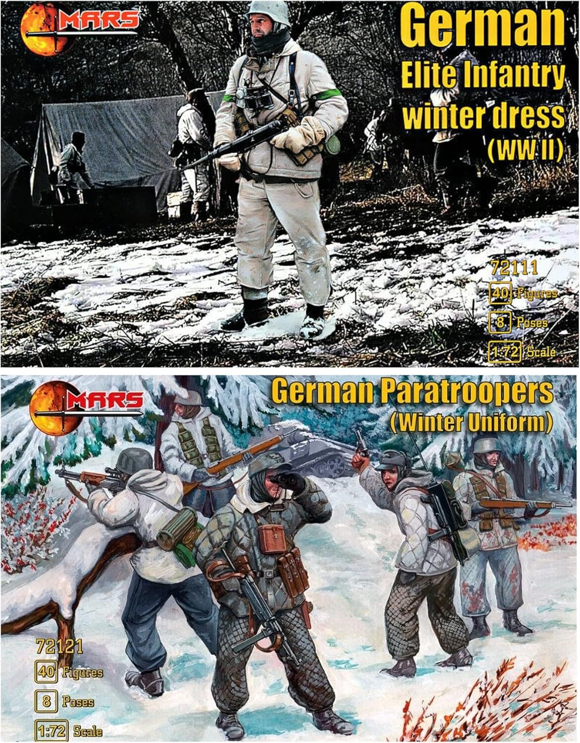 Amazon.com: MsF Mars Figures 72111+72121 German Elite Field Division ...