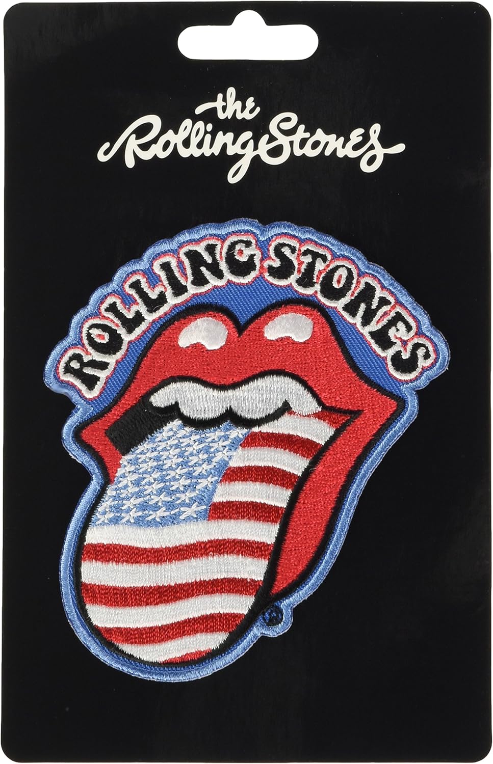 Amazon.com: Rolling Stones Stars & Stripes iron-on/sew-on shaped cloth ...
